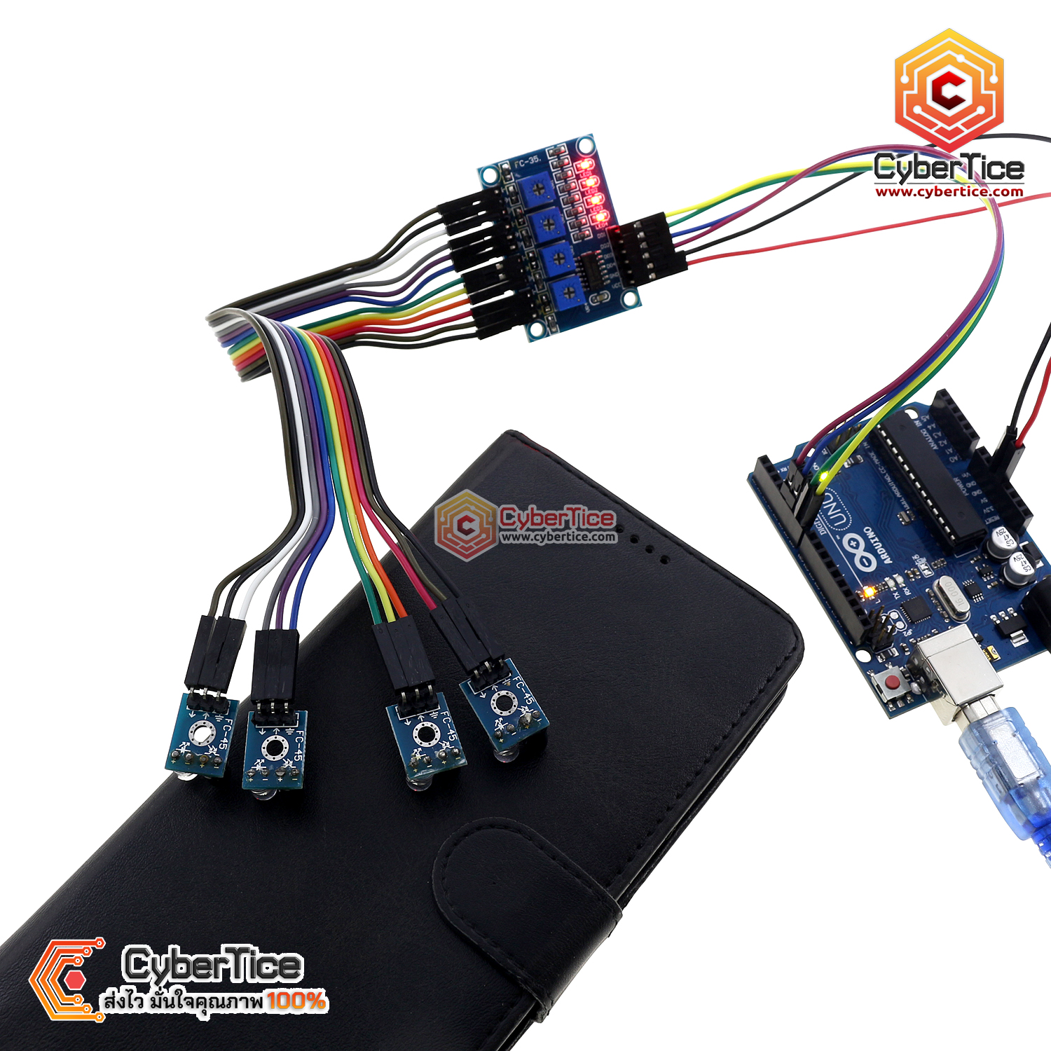 สอนใช้งาน Arduino Tracking Sensor 4 Channal for Smart Car เซ็นเซอร์ตรวจ ...