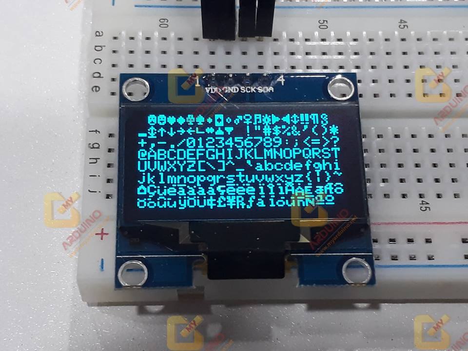 จอแสดงผล Oled 128x64 V20 แบบ I2c ขนาด 13นิ้ว สีน้ำเงิน ขาย Arduino อุปกรณ์ Arduino คุณภาพดี