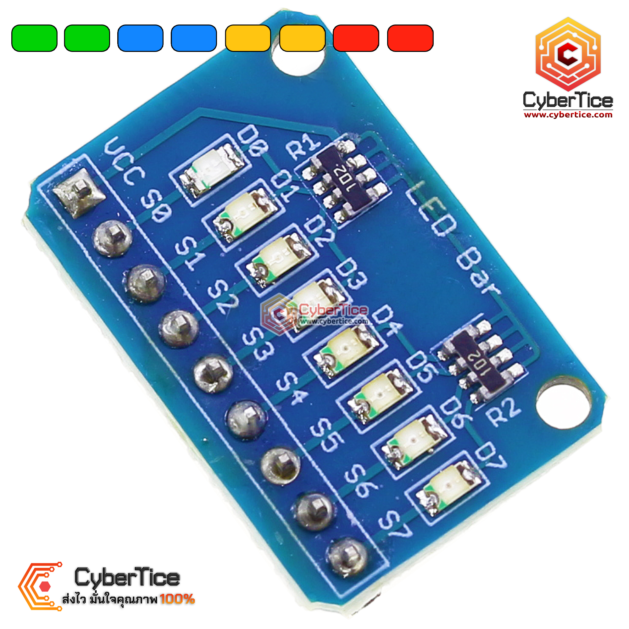 8 LED 8 Bar Marquee LED Display Module 4 สี - ขาย Arduino อุปกรณ์ ...
