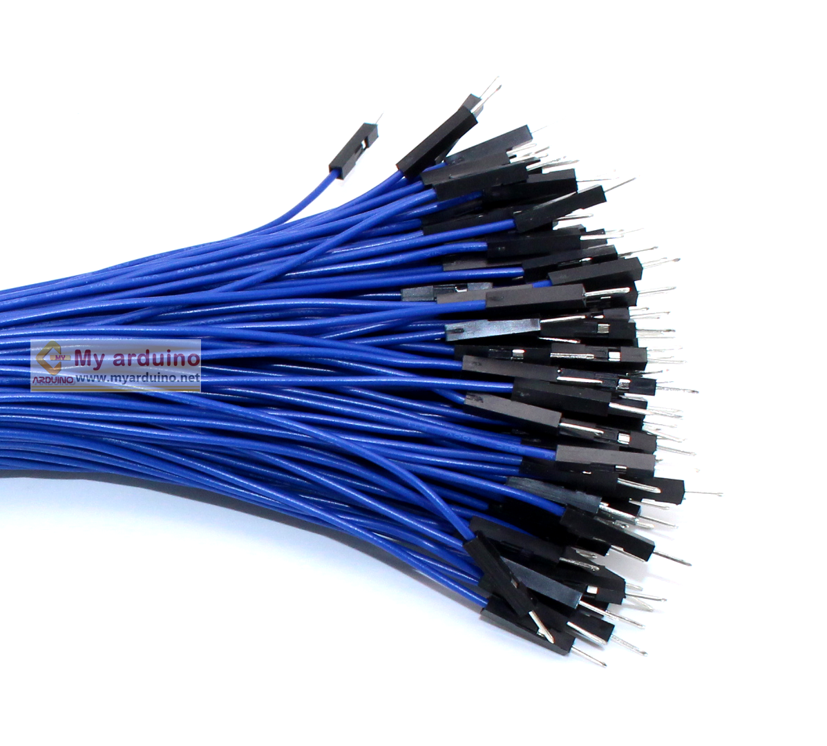 สายไฟจัมเปอร์ 20cm ผู้ ผู้ สีน้ำเงิน จำนวน 10 เส้น หนาพิเศษ 24awg ขาย Arduino อุปกรณ์ Arduino