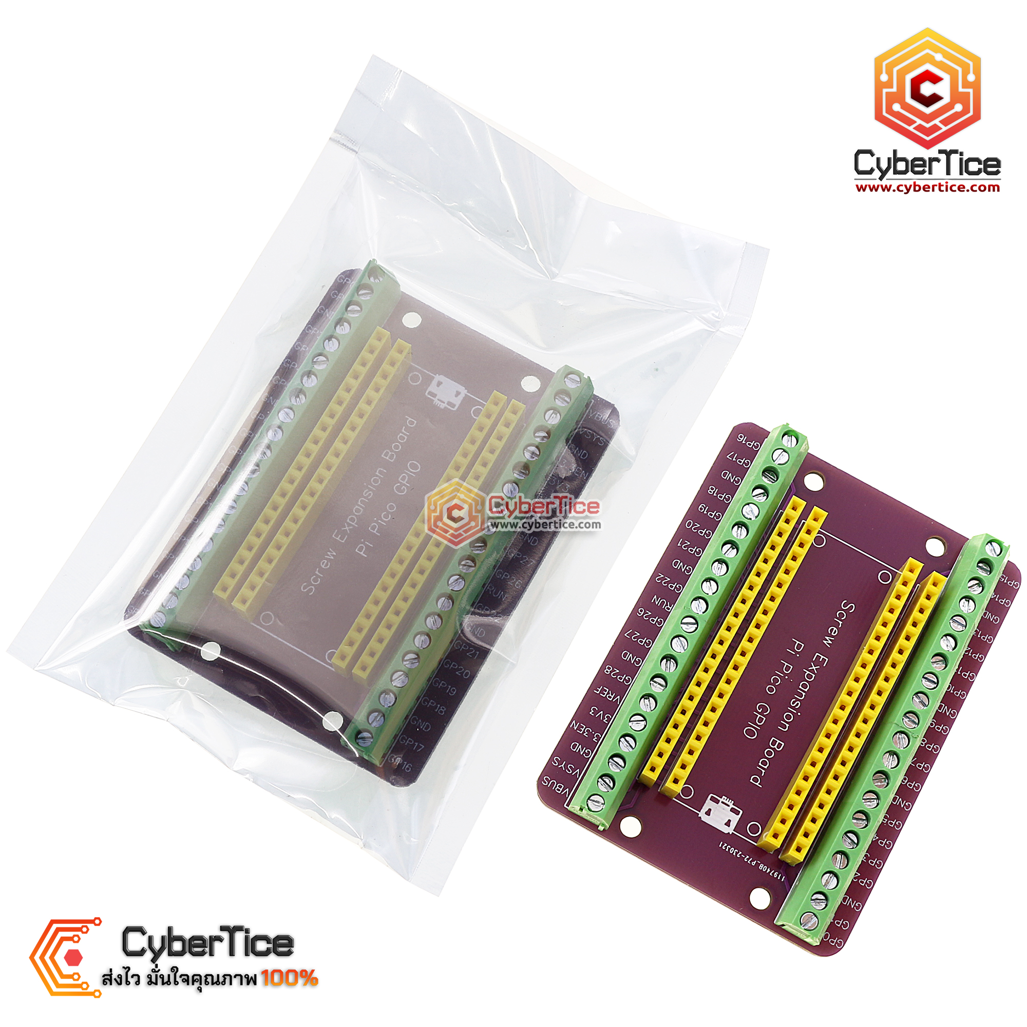 Raspberry Pi Pico บอร์ดขยายขาเทอร์มินอลสกรู มินิ Gpio สีม่วง ขาย Arduino อุปกรณ์ Arduino