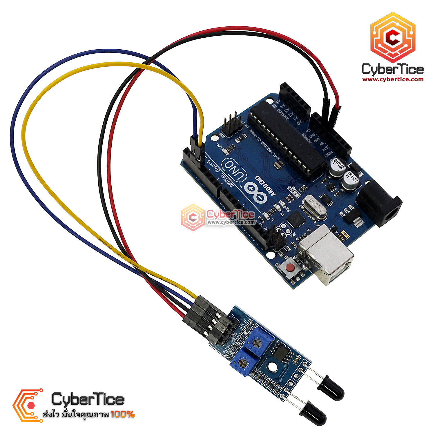 สอนใช้งาน Arduino เซ็นเซอร์ตรวจจับเปลวไฟ 2 ช่องแยกอิสระ 2 Way Flame Sensor Module ขาย Arduino