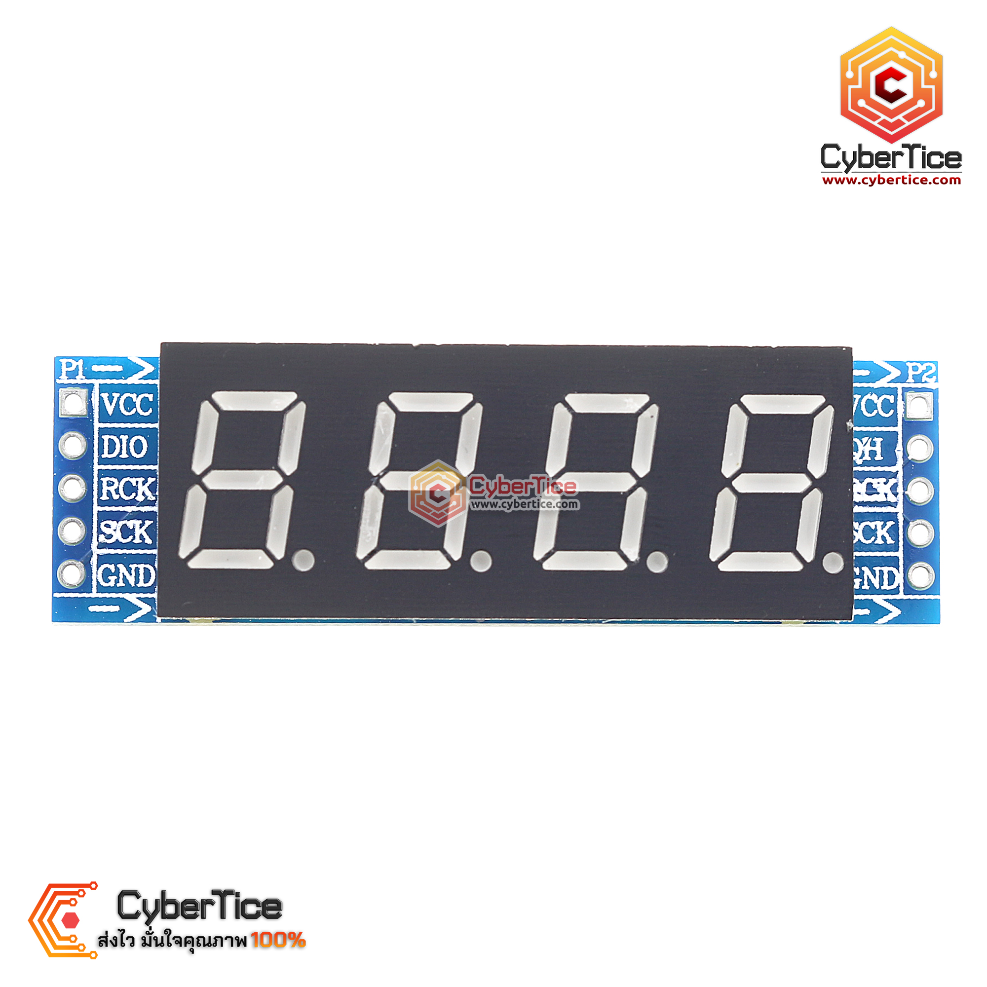 โมดูลแสดงค่าตัวเลข 4 หลัก Four digital tube module LED display 74HC595 V1.2 พร้อมไฟสถานะ - ขาย ...