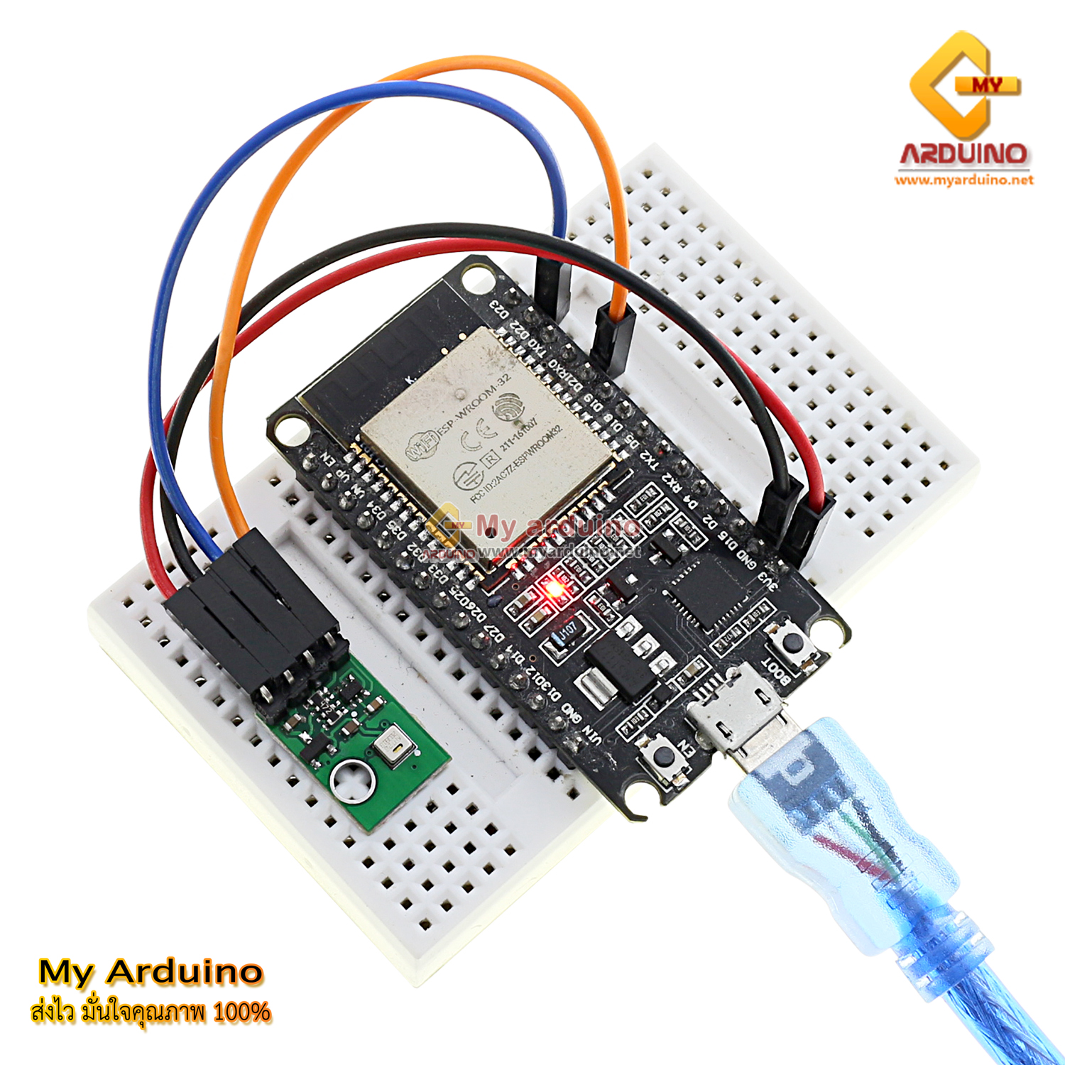 สอนใช้งาน ESP32 AHT20 I2C เซ็นเซอร์วัดอุณภูมิและความชื้น temperature and humidity sensor module ...
