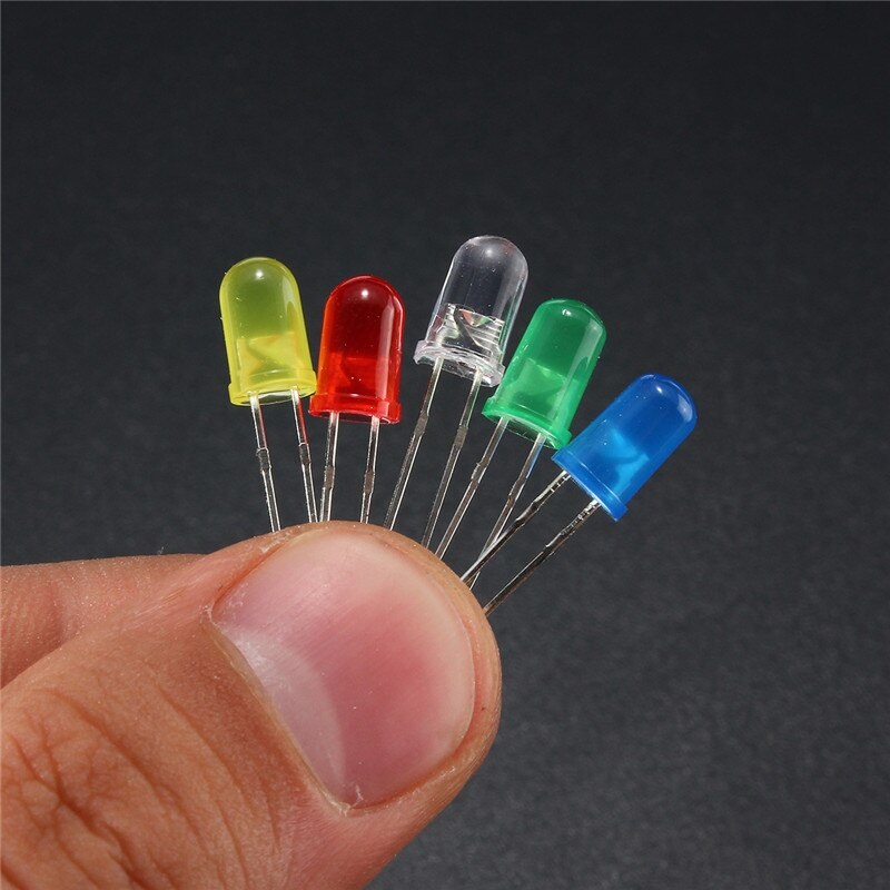 หลอดไฟ Led พร้อมกล่อง 5mm 5 สีอย่างละ 100 รวม 500 ชิ้น ขาย Arduino อุปกรณ์ Arduino คุณภาพดี