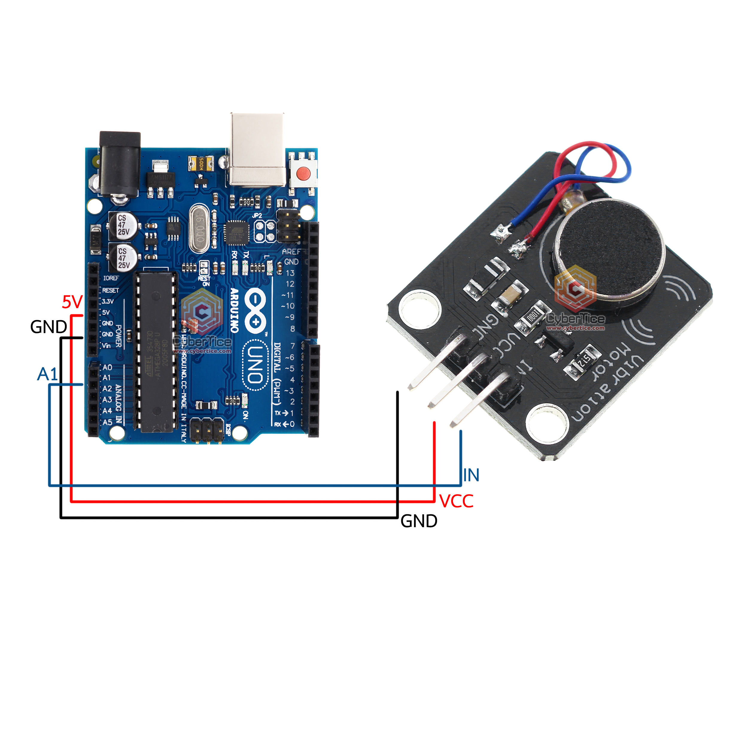 Vibration motor module DC มอเตอร์สั่น - ขาย Arduino อุปกรณ์ Arduino คุณภาพดี ราคาถูก ส่งไว ส่งฟรี