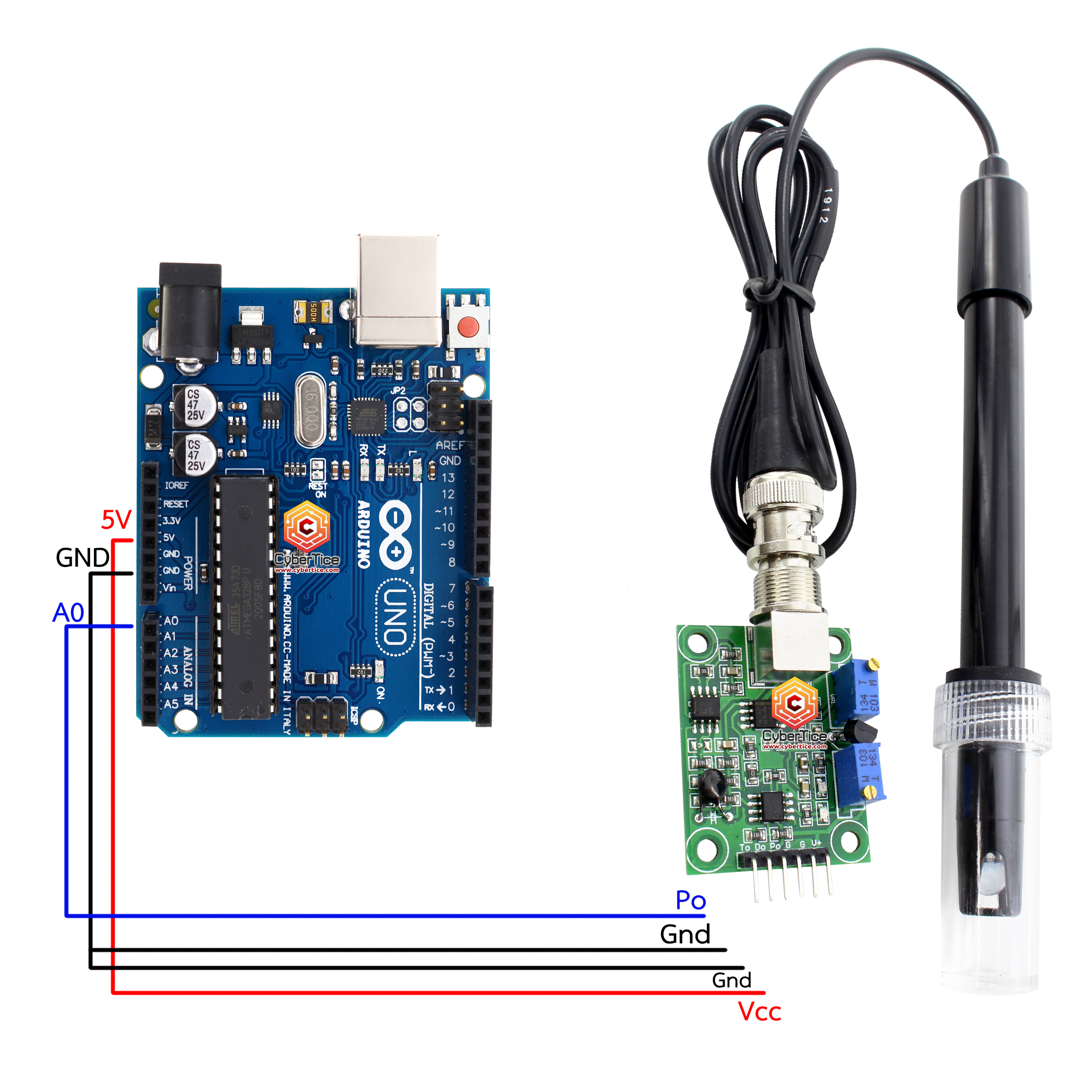 สอนใช้งาน Arduino เซ็นเซอร์วัดค่า Ph ของน้ำ E 201 C Ph Sensor Arduino Analog Ph Meter ขาย