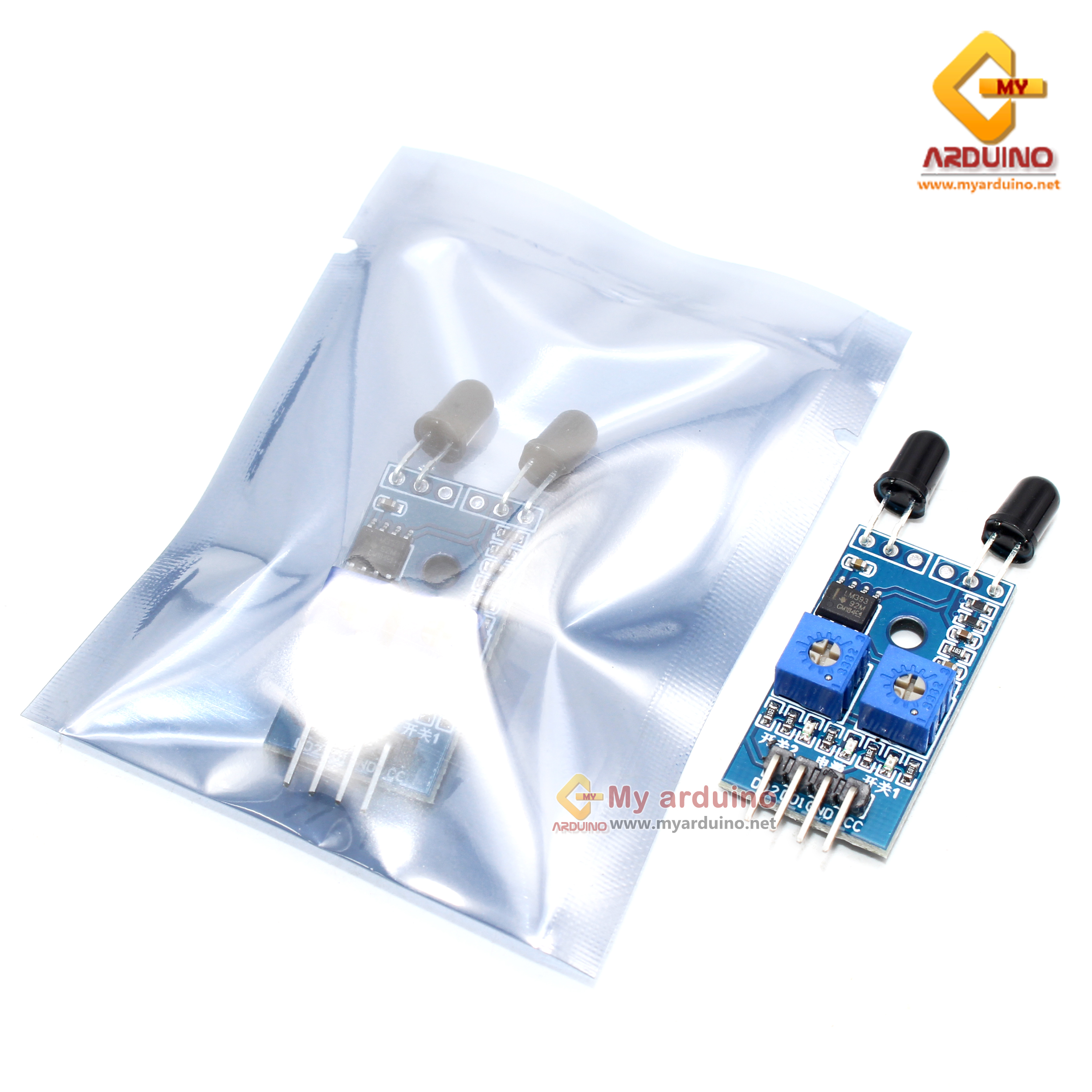 เซ็นเซอร์ตรวจจับเปลวไฟ 2 ช่องแยกอิสระ 2 Way Flame Sensor Module ขาย Arduino อุปกรณ์ Arduino
