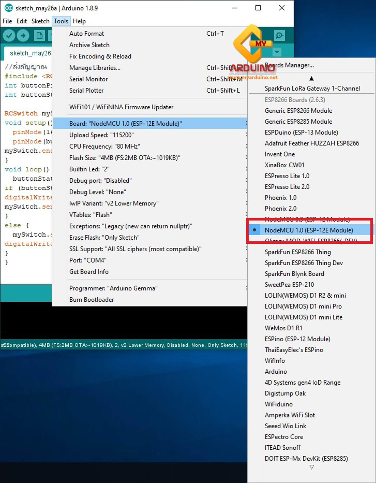 สอนใช้งาน Esp8266 433mhz Wireless Rf ส่งข้อมูลสื่อสารไร้สาย ควบคุมเปิดปิดไฟ Led ขาย Arduino