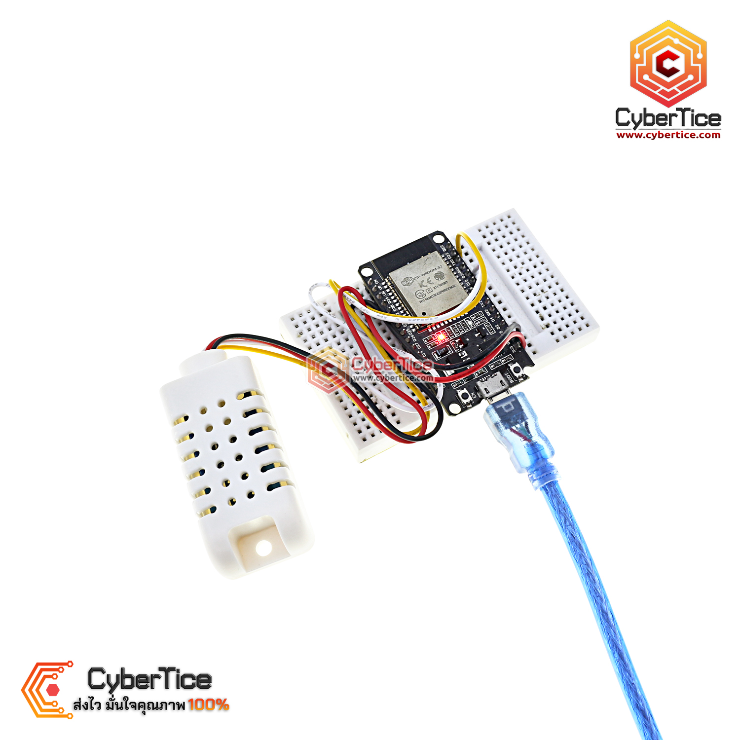 สอนใช้งาน ESP32 SHT30 เซ็นเซอร์วัดอุณหภูมิและความชื้น Digital Output - ขาย Arduino อุปกรณ์ ...