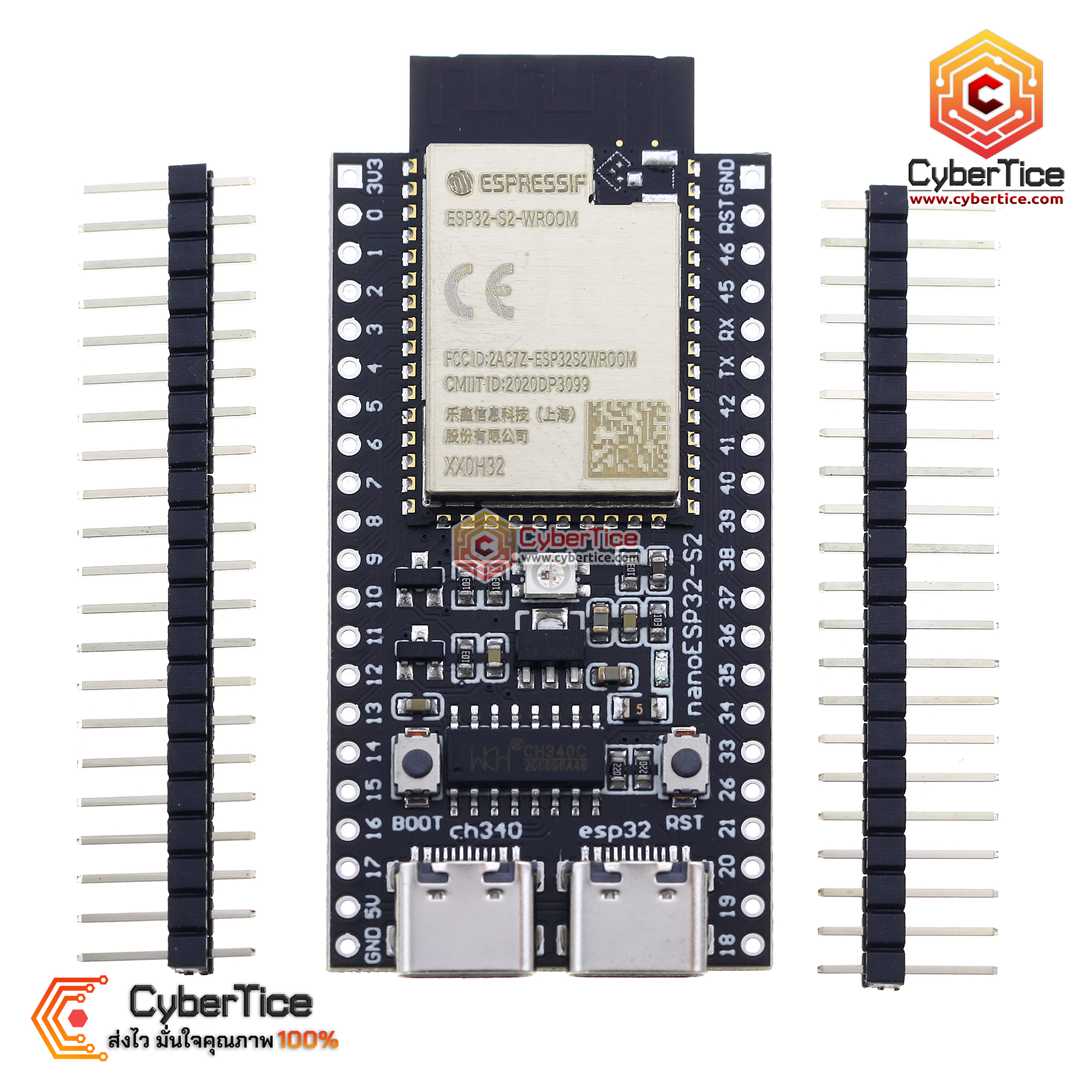 NanoESP32-S2-WROOM Development Board Minimum System Board ESP32-S2 Core Board ESPRESSIF IOT Dual ...