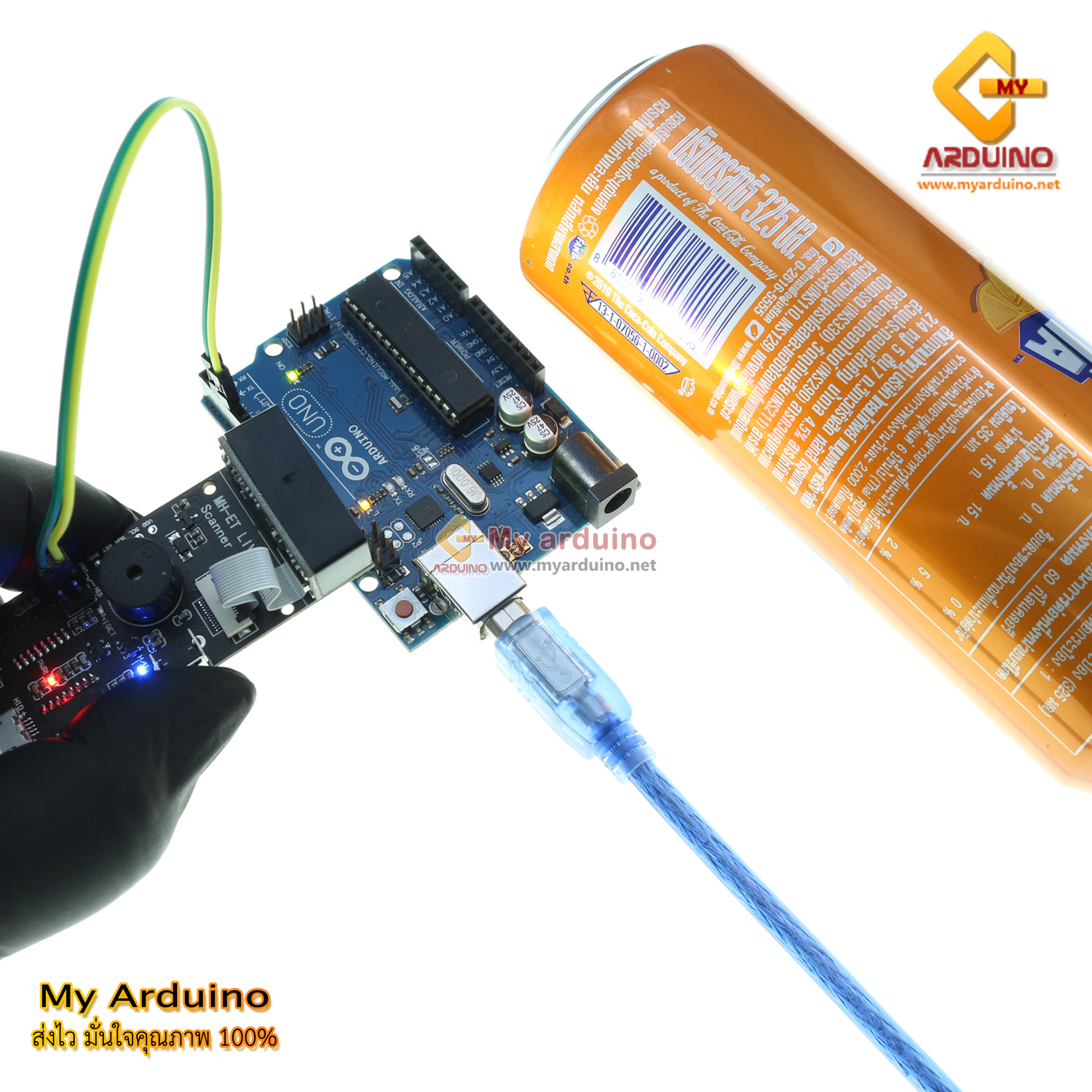 สอนใช้งาน Arduino อ่าน บาร์โค้ด คิวอาร์โค้ด MH-ET LIVE Scanner V3 ...