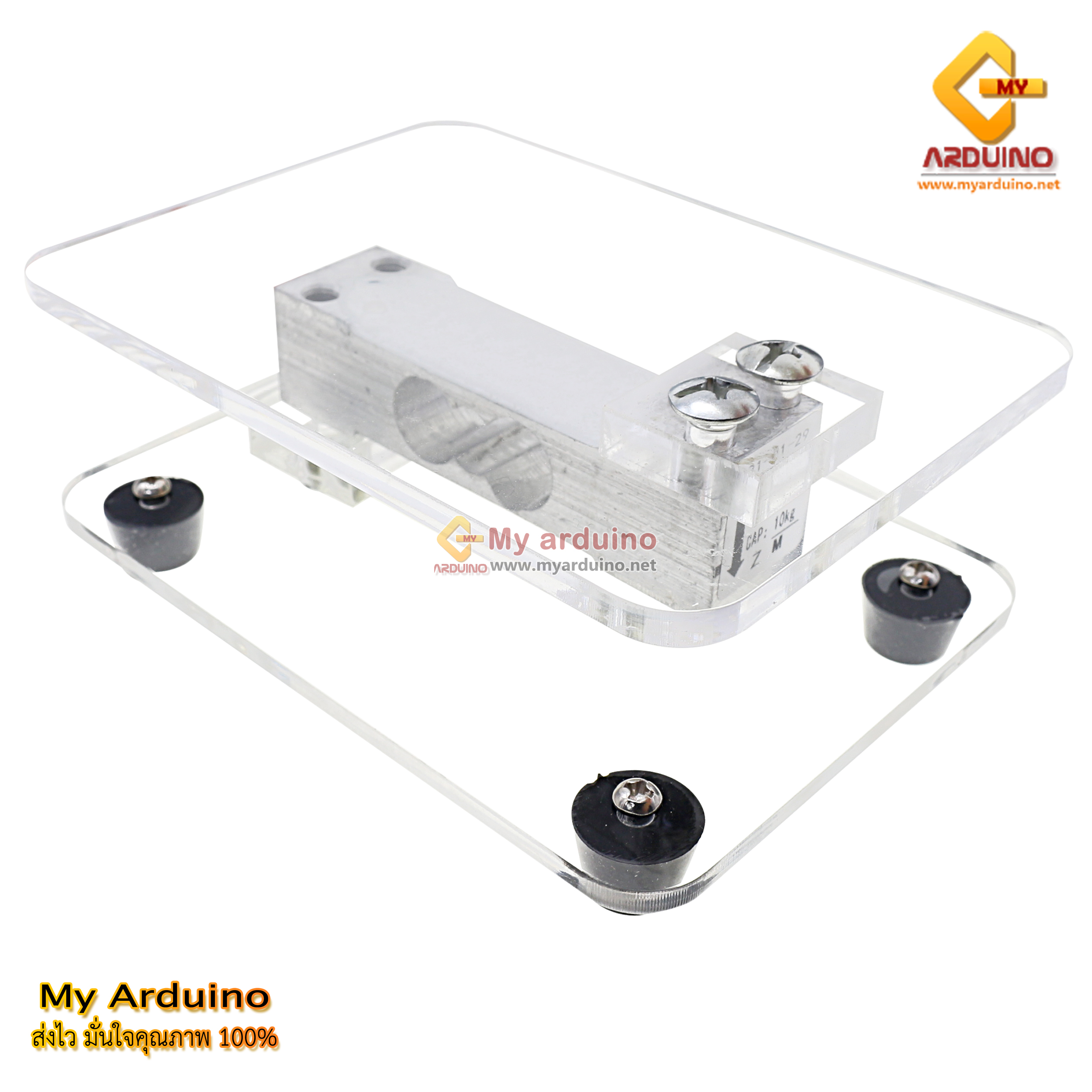 ชุดเซ็นเซอร์วัดน้ำหนัก สี่เหลี่ยม Load cell Arduino Load cell 10kg + base kit - ขาย Arduino ...