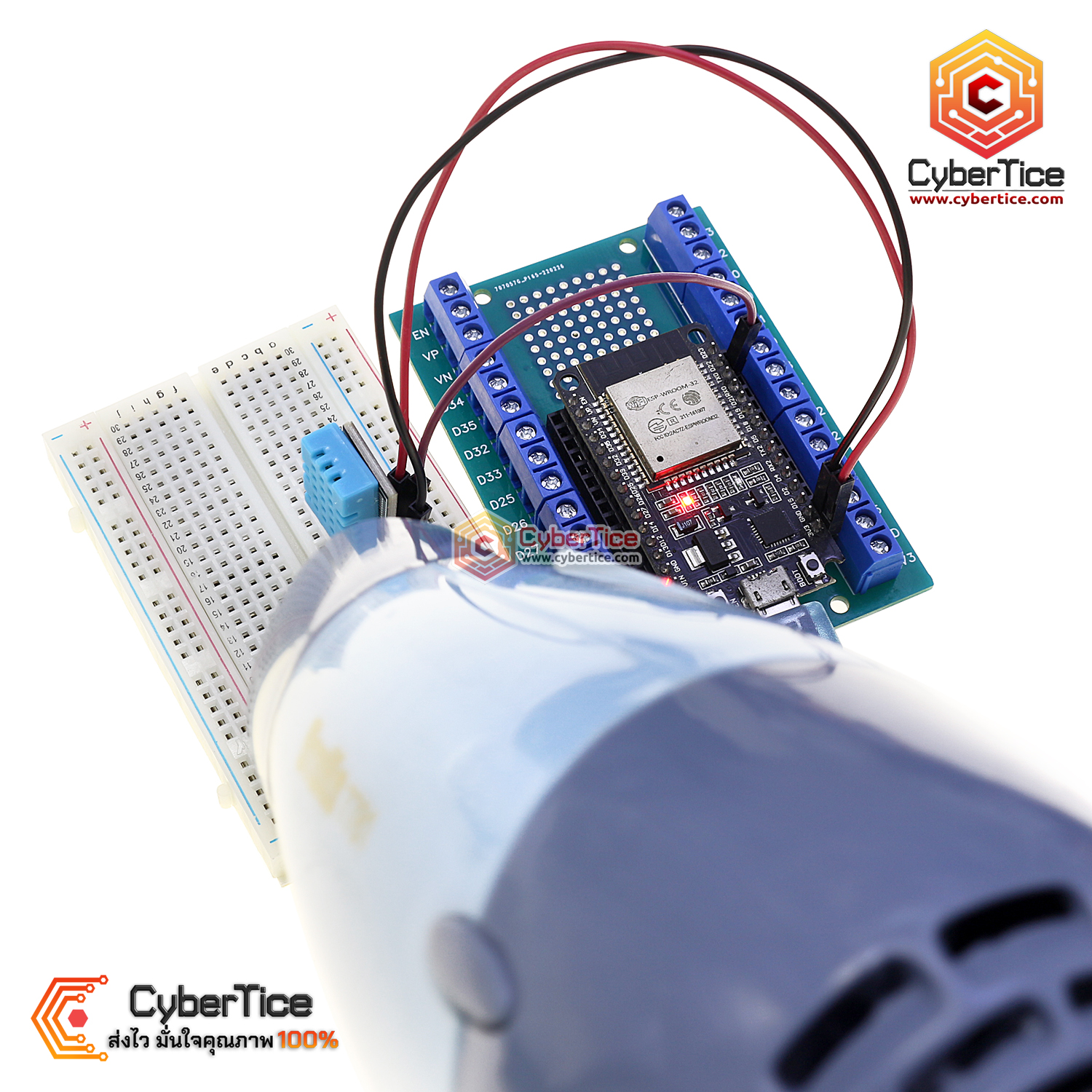 สอนใช้งาน Esp32 Dht11 วัดอุณหภมูิและความชื้น ด้วย Sensor Dht11 แบบ Pcb ขาย Arduino อุปกรณ์