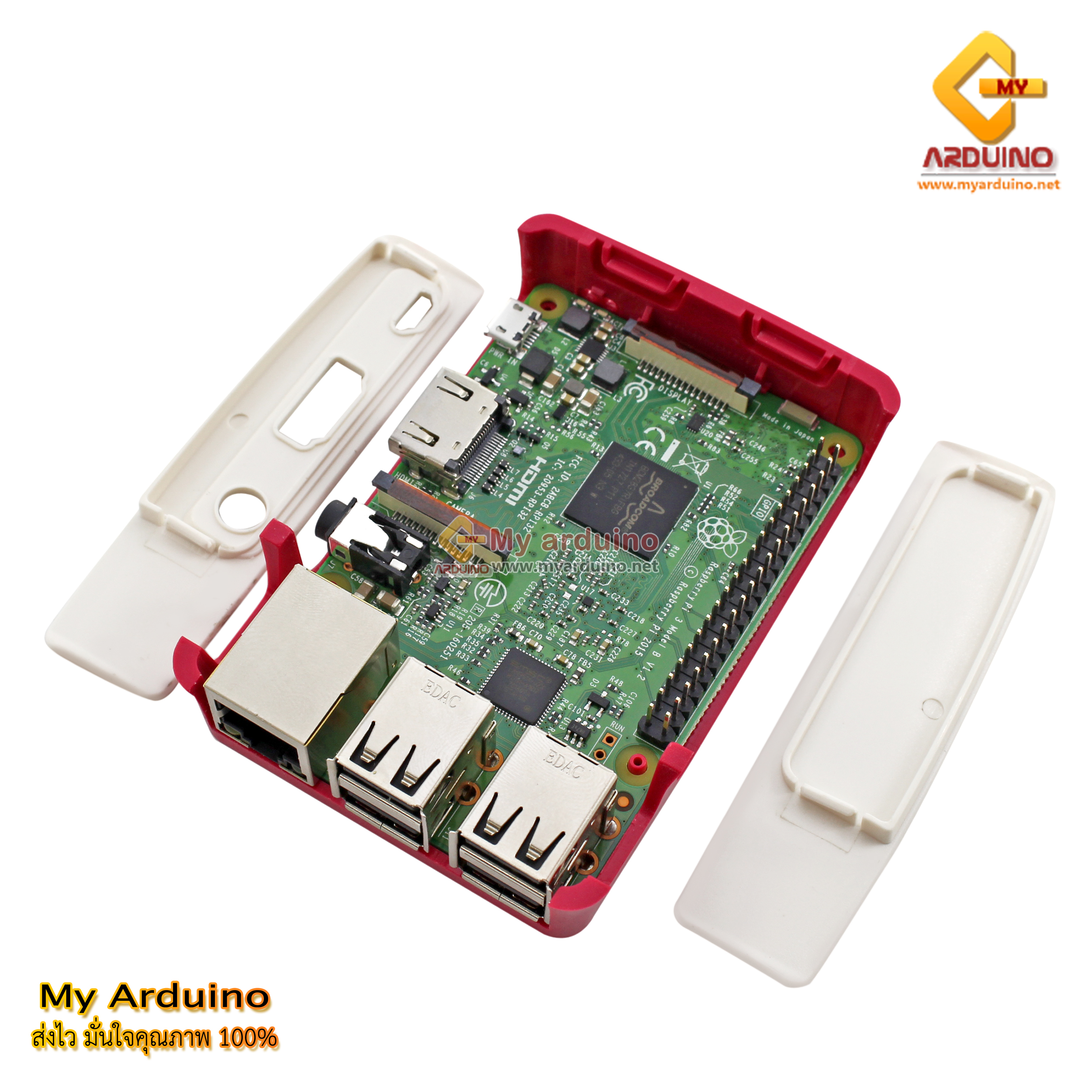 Raspberry Pi 2/3 Model B/B+ Case box red and white - ขาย Arduino อุปกรณ์ Arduino คุณภาพดี ราคา ...