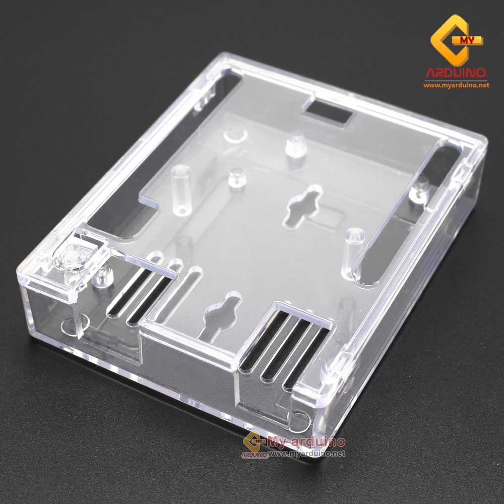 Arduino Uno R3 Acrylic Case Box กล่องพลาสติกแบบใส สำหรับ Arduino Uno Case V2 ขาย Arduino