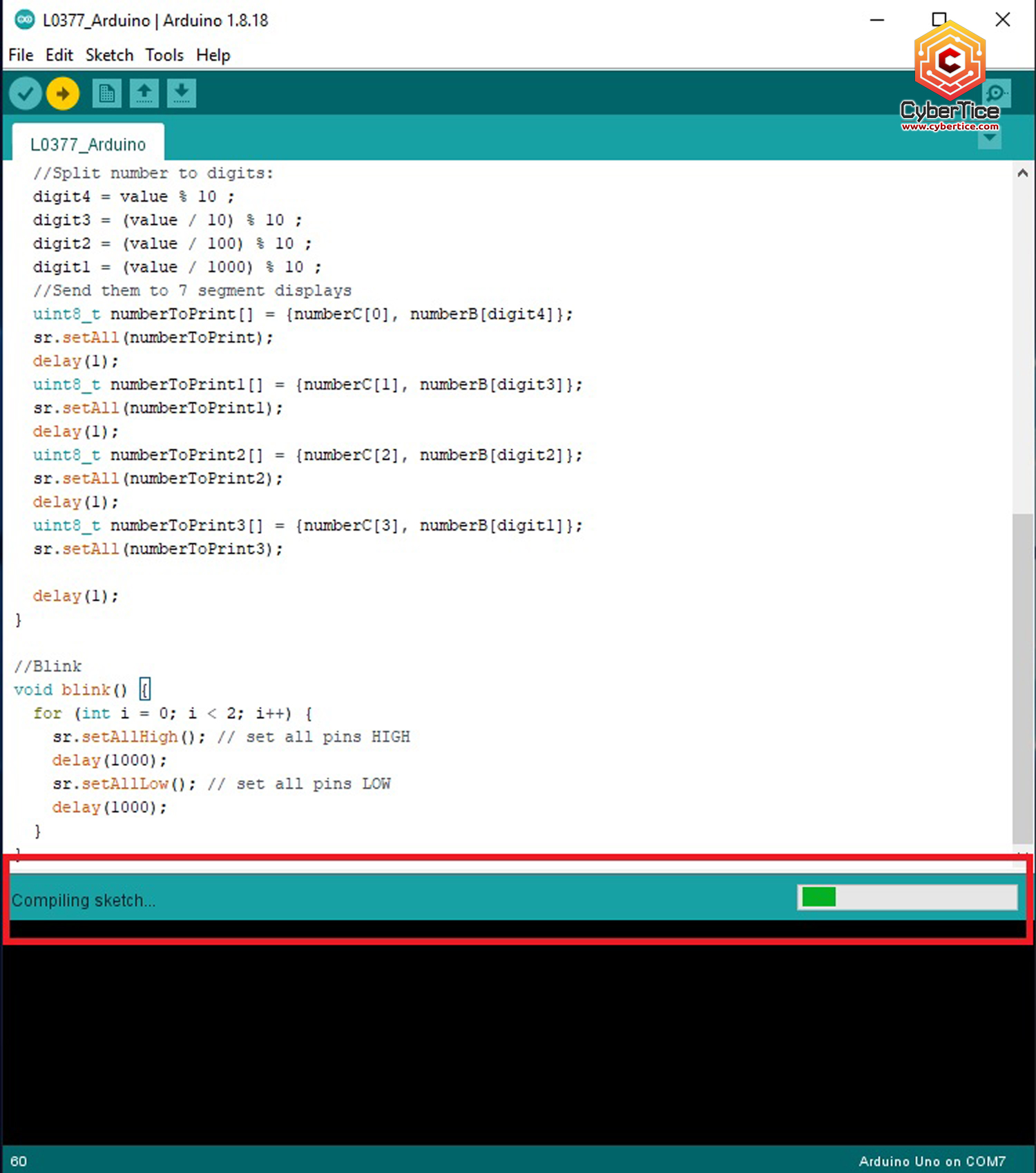 สอนใช้งาน Arduino โมดูลแสดงค่าตัวเลข 4 หลัก Four digital tube module LED display 74HC595 V1.2 ...