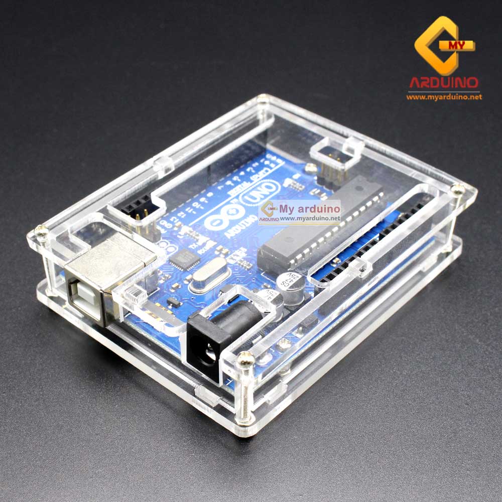 Arduino Uno R3 Acrylic Case Box กล่องอะคริลิคแบบใส สำหรับ Arduino Uno Case ขาย Arduino อุปกรณ์