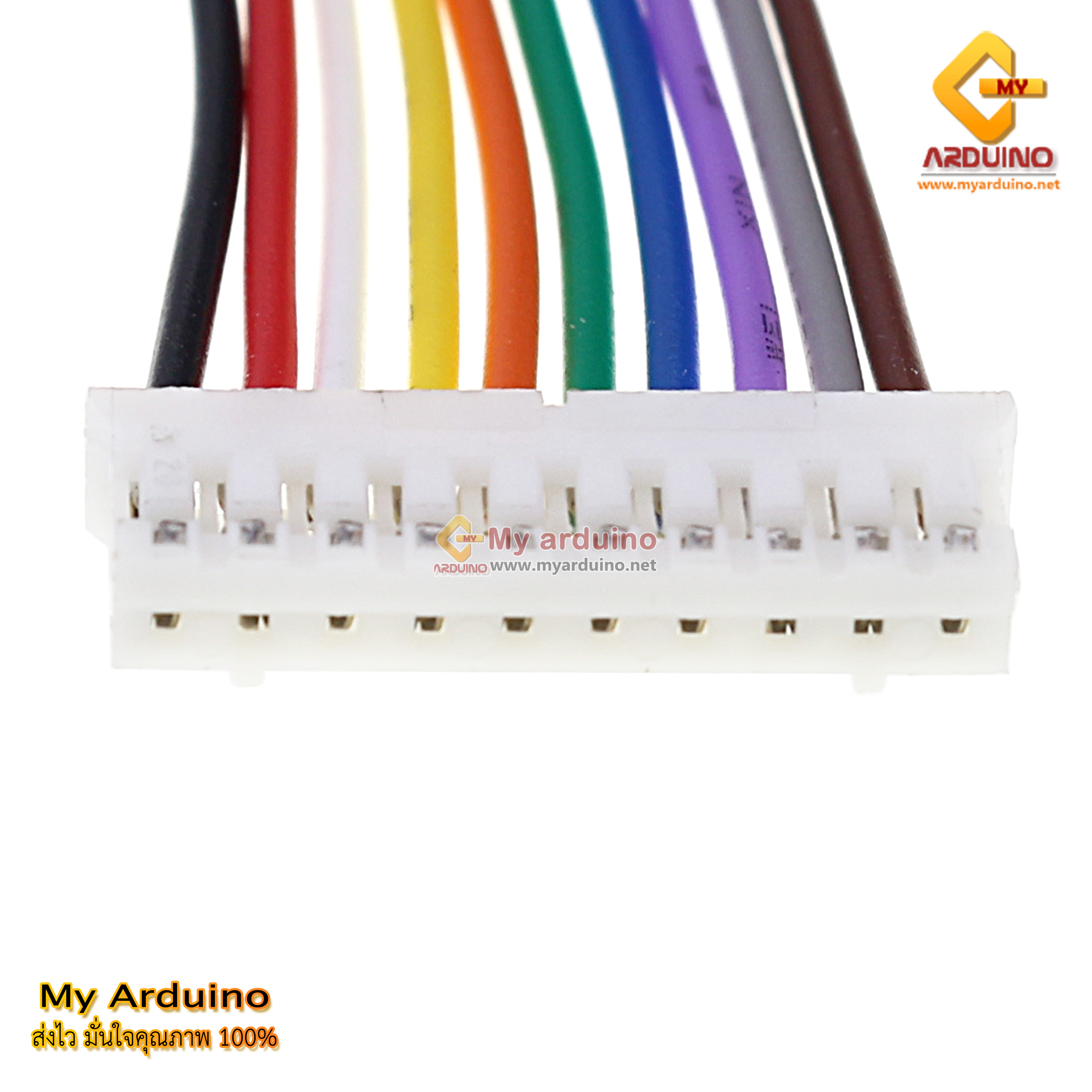 PH2.0 cable connector 2.0mm ตัวผู้พร้อมสายไฟยาว 30cm 10p ขั้วต่อคอนเน็กเตอร์ - ขาย Arduino ...
