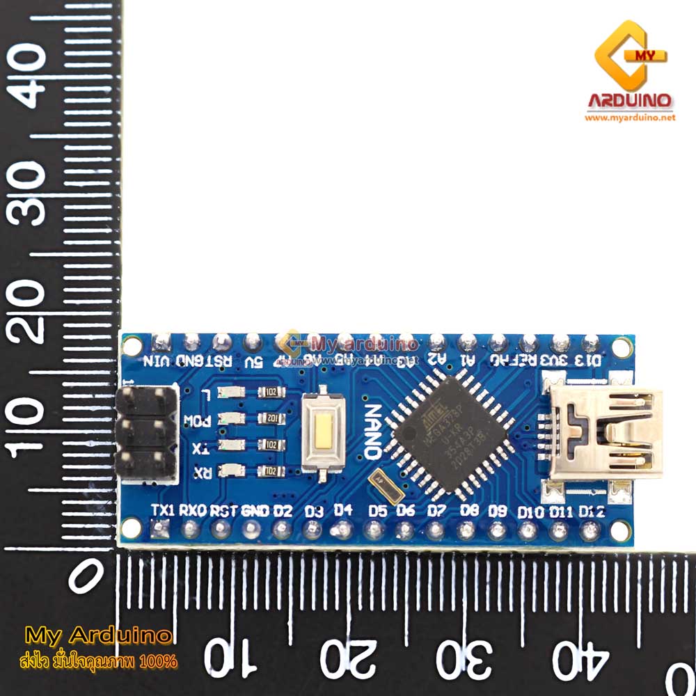 Arduino Nano 30 Mini Usb รุ่นใหม่ชิฟ Ch340g แบบบัดกรีขา ไม่มีสาย Mini Usb ขาย Arduino อุปกรณ์