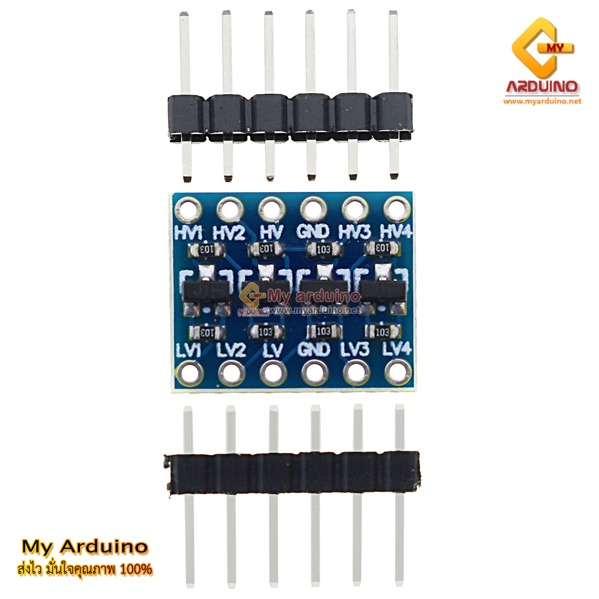 Logic level Converter Module 4 channel 5V-3V IIC UART SPI - ขาย Arduino ...