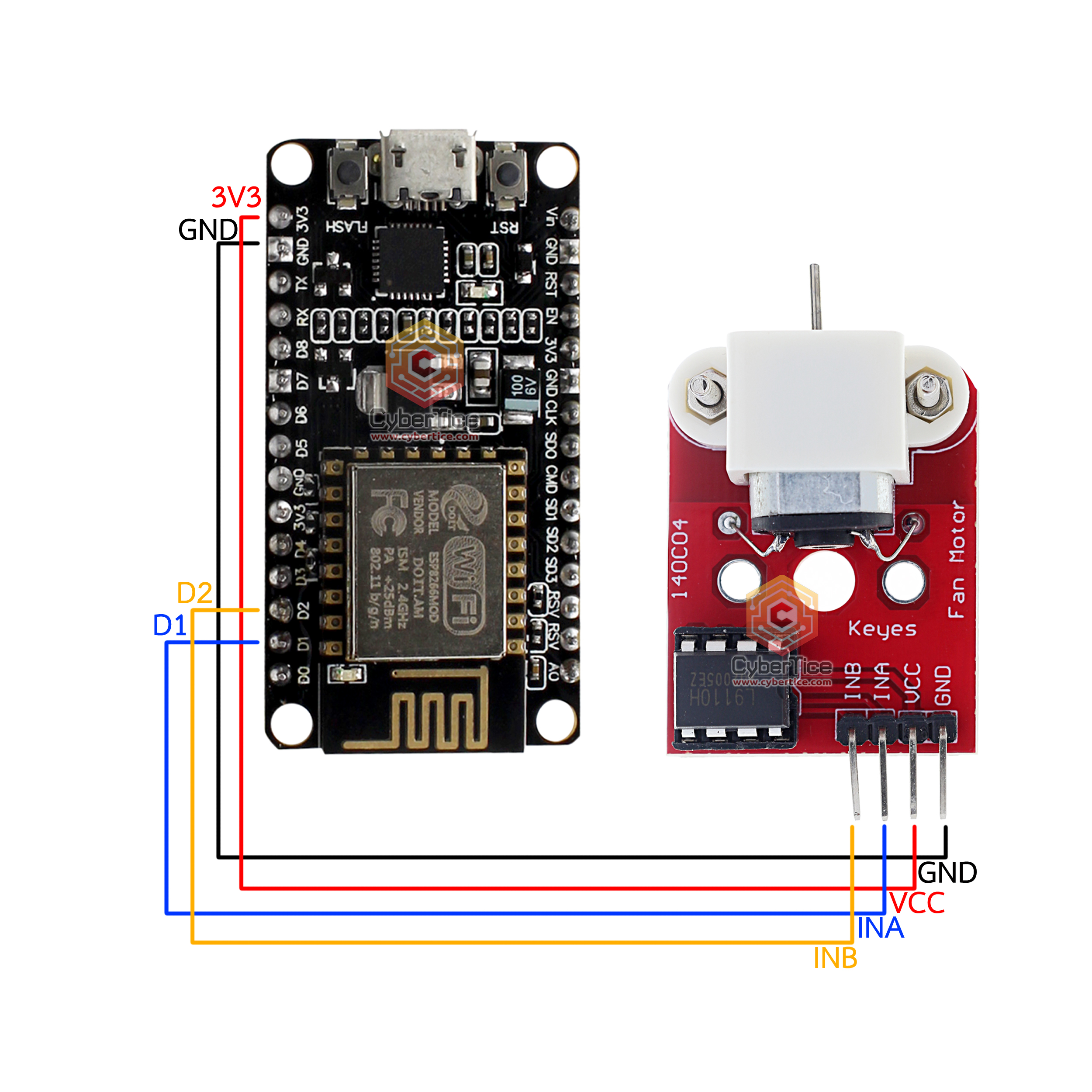 สอนใช้งาน ESP8266 Fan DC Motor Module L9110 Fan Module for Arduino - ขาย Arduino อุปกรณ์ Arduino ...