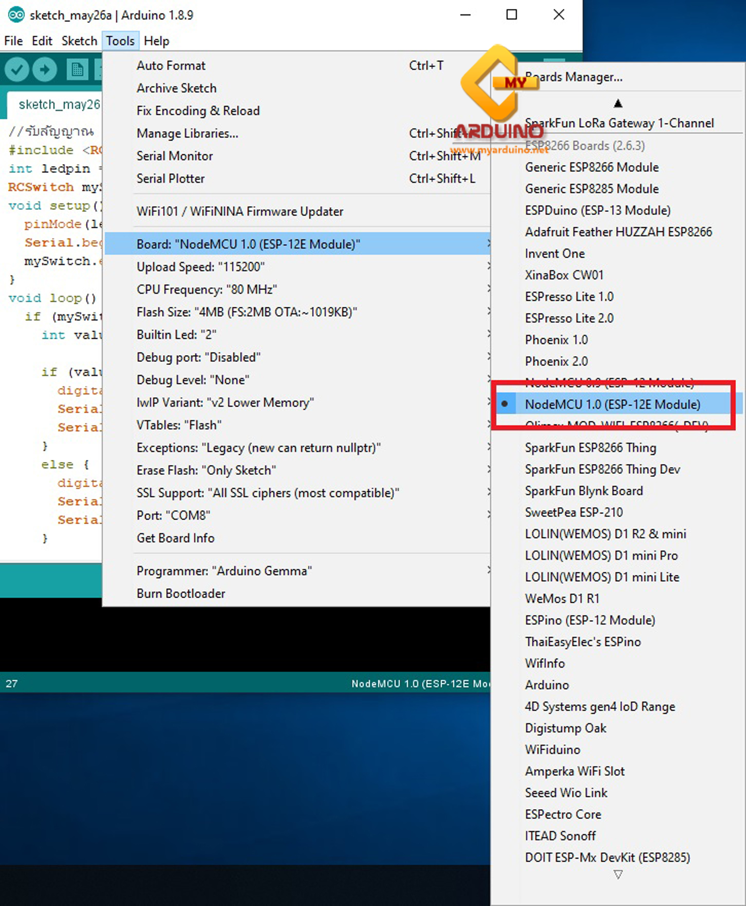 สอนใช้งาน Esp8266 433mhz Wireless Rf ส่งข้อมูลสื่อสารไร้สาย ควบคุมเปิดปิดไฟ Led ขาย Arduino