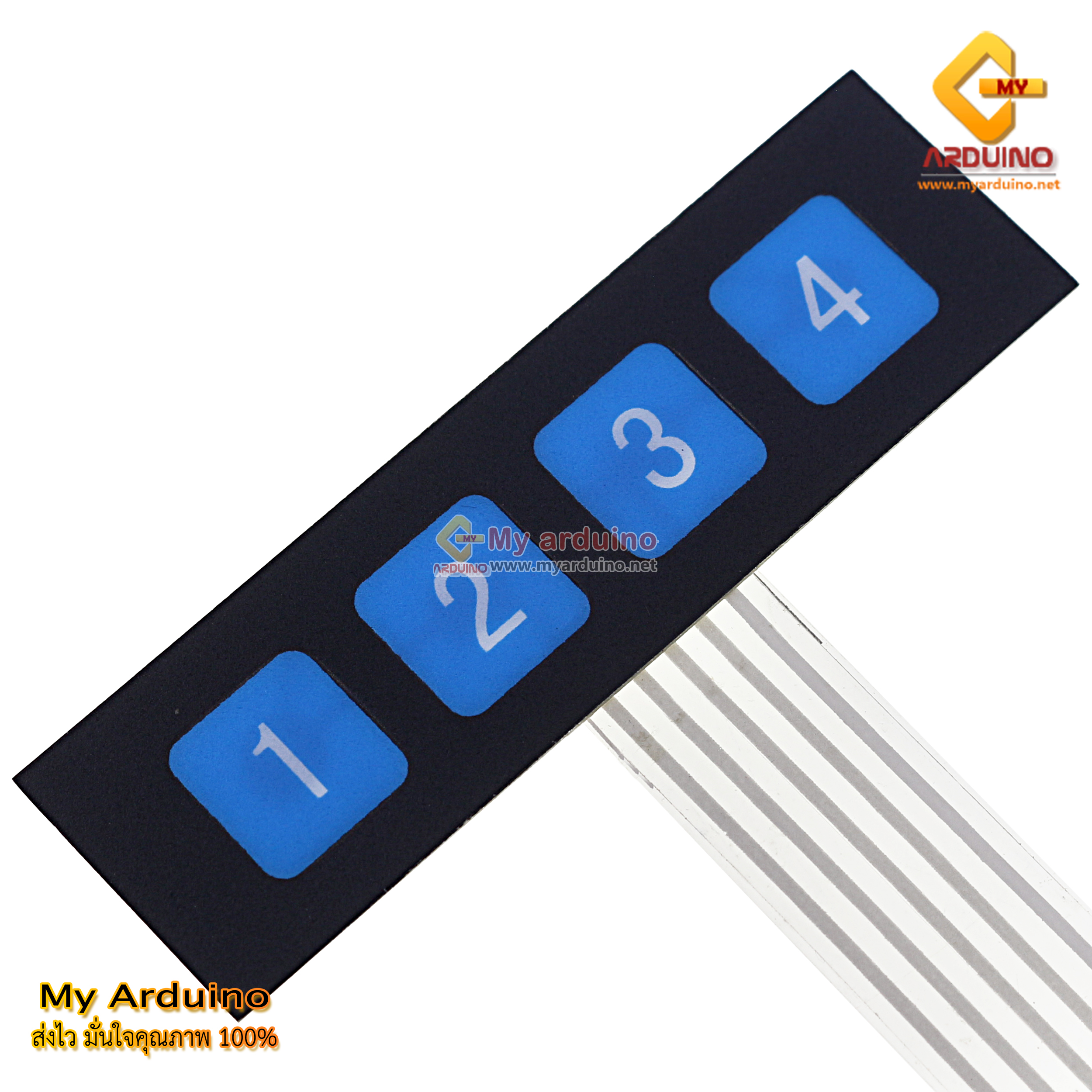 Membrane Keypad Matrix Switch 1x4 ขาย Arduino อุปกรณ์ Arduino คุณภาพ