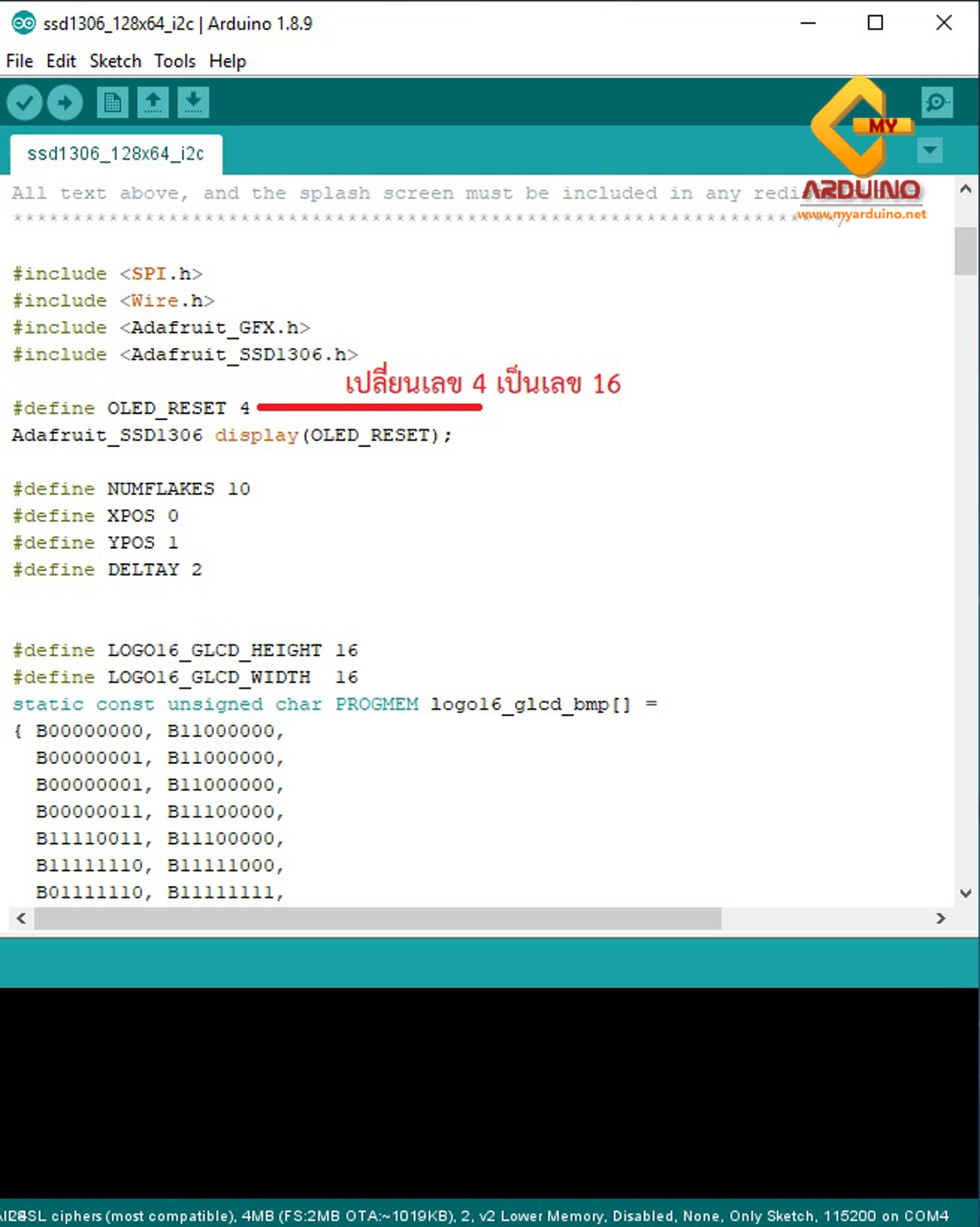 สอนใช้งาน ESP8266 จอแสดงผล OLED 128x64 แบบ I2C - ขาย Arduino อุปกรณ์ ...