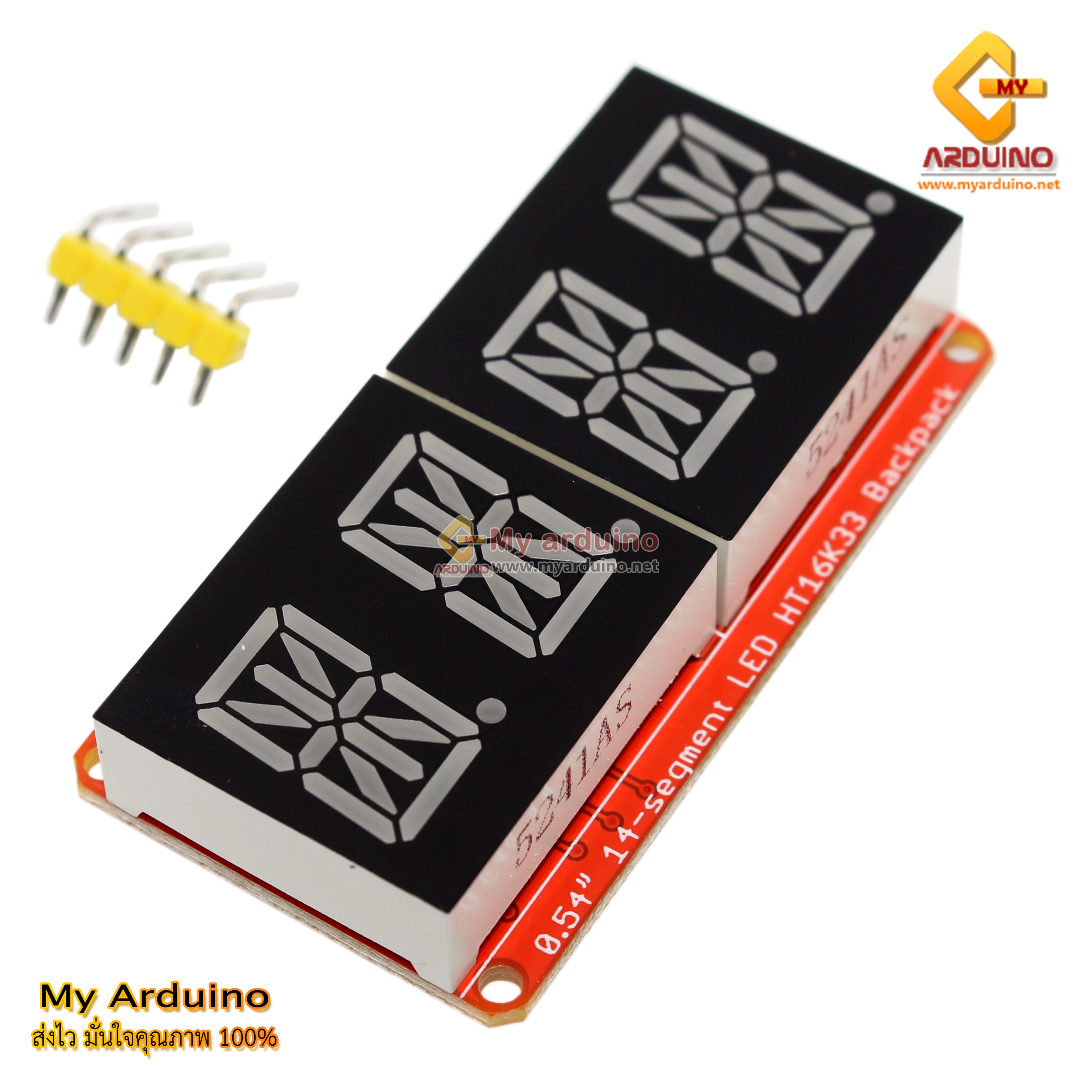 จอ LED แสดงตัวเลข HT16K33 14-Segment Display Module 0.56" LED I2C ...