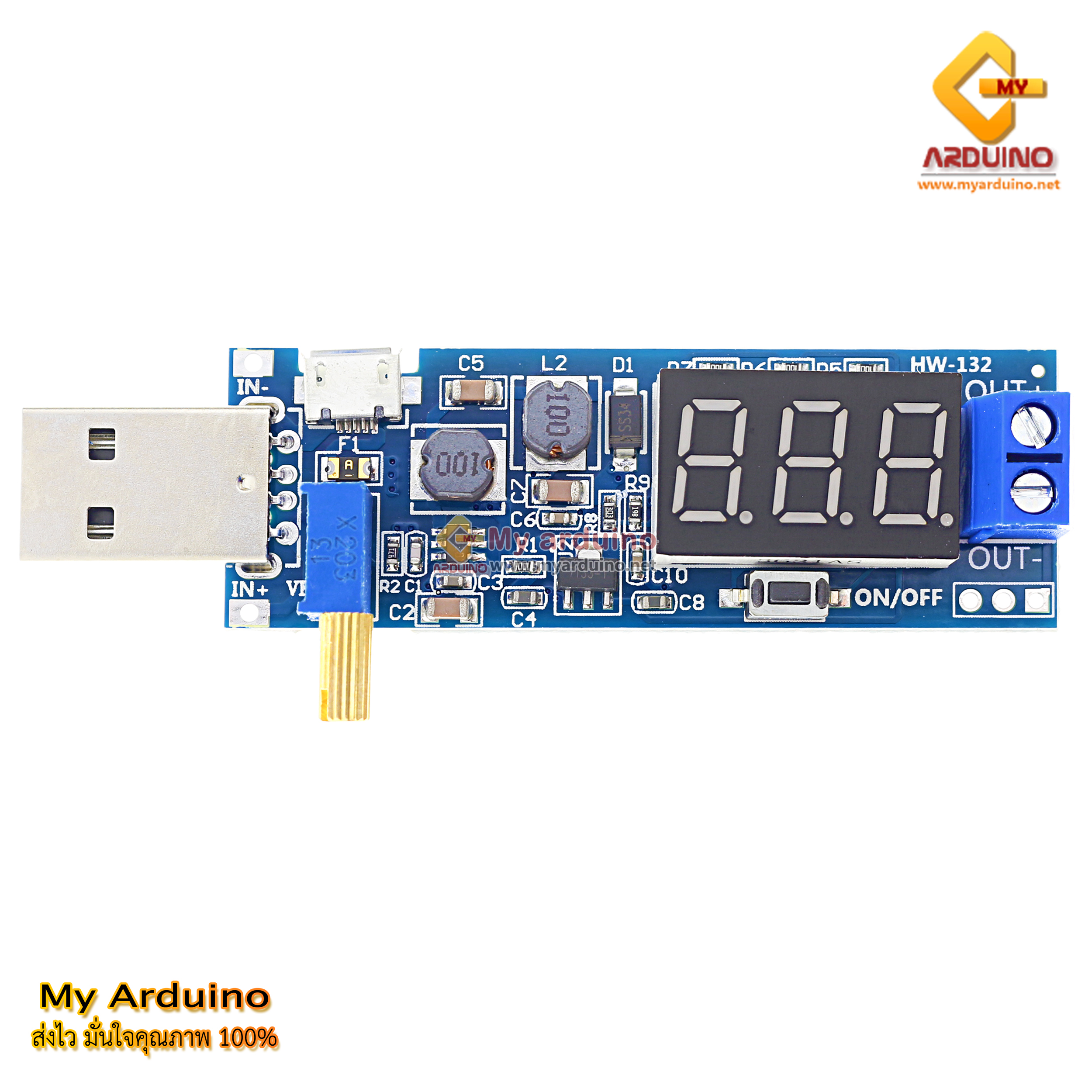 DC-DC 5V to 1.2V-24V USB Step UP / Down Power Supply Module Adjustable Boost Buck Converter ...