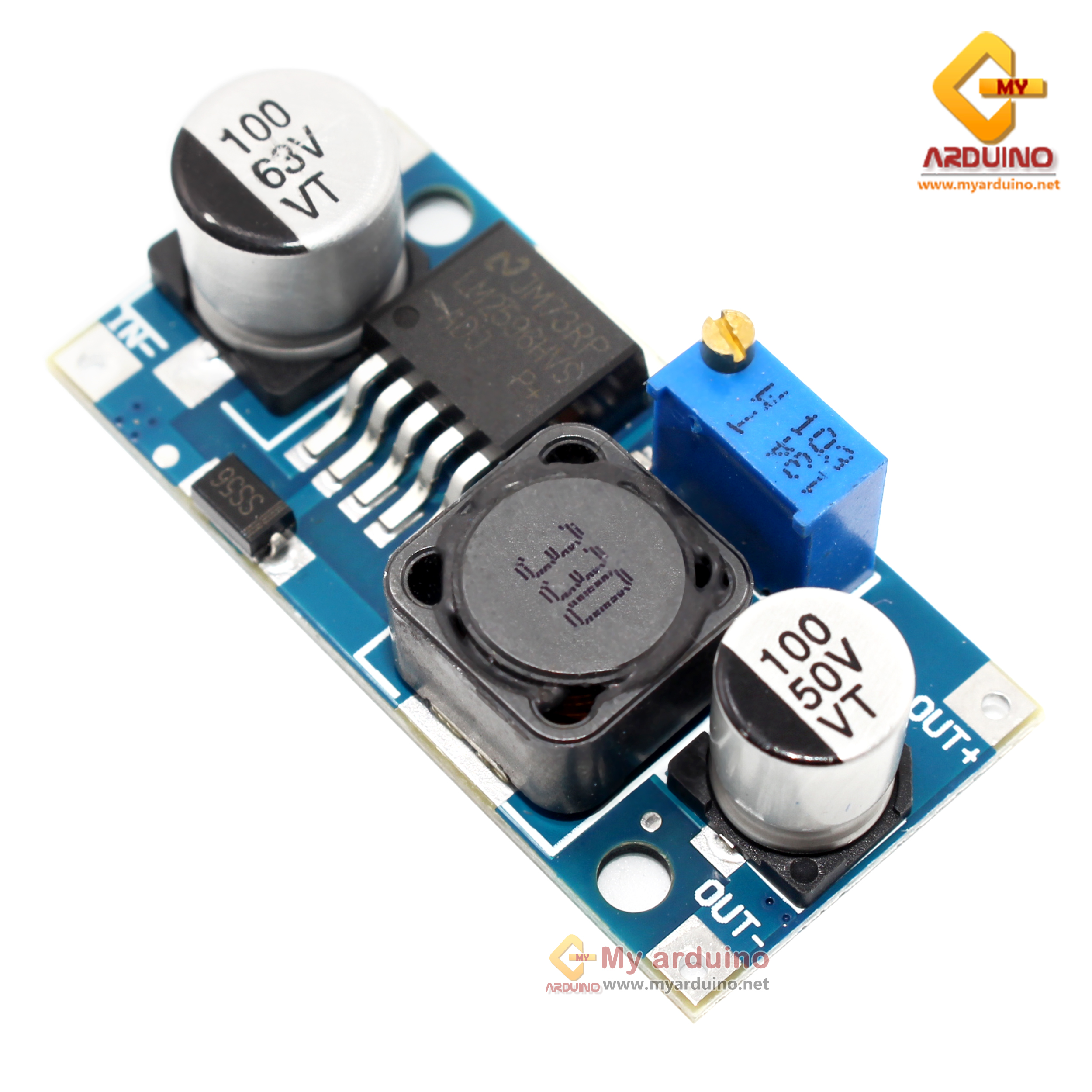 โมดูลเรกูเลเตอร์ LM2596HVS DC-to-DC 4.5-60V เป็น 3-40V Step Down Converter LM2596HVS Module (3A ...