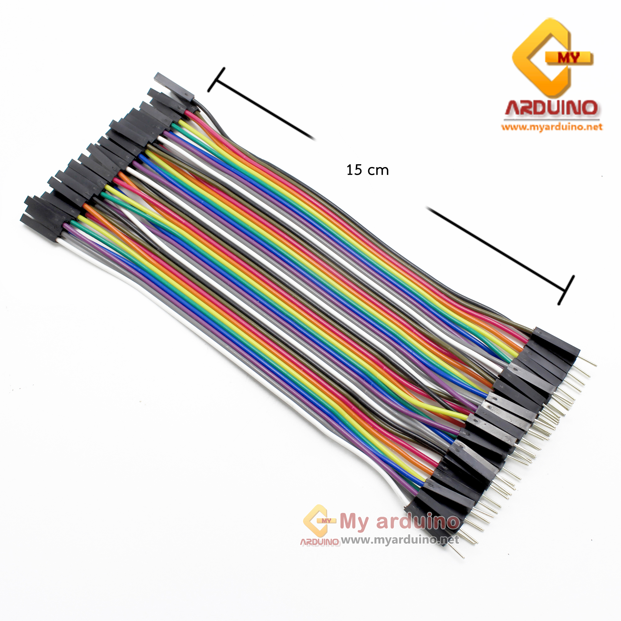 สายจั๊มเปอร์ 15cm ผู้-เมีย Arduino ESP32 ESP8266 จำนวน 40 เส้น Jumper ...