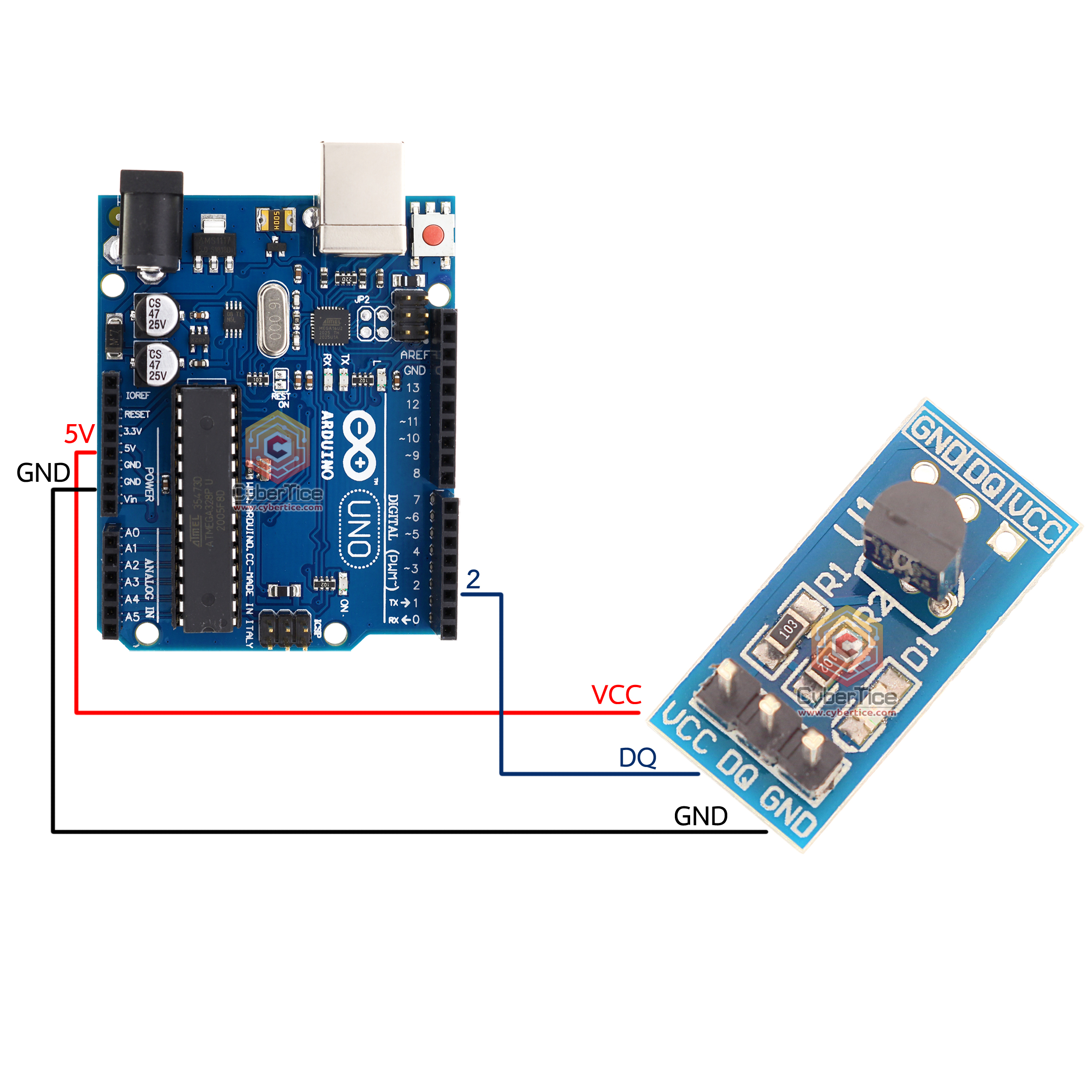 สอนใช้งาน Arduino Ds18b20 วัดอุณหภูมิในอากาศ Temperature Sensor Module ขาย Arduino อุปกรณ์