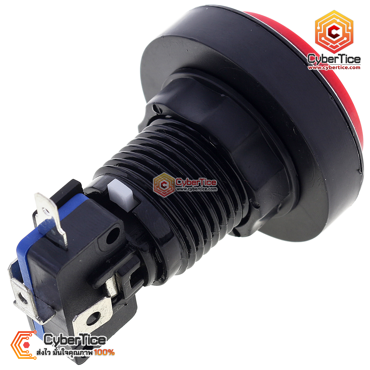 สวิทช์พร้อมปุ่มกด ปุ่มกดเกมโชว์ กดติดปล่อยดับ มีไฟ สีแดง ขนาด 46mm ขาย Arduino อุปกรณ์ Arduino