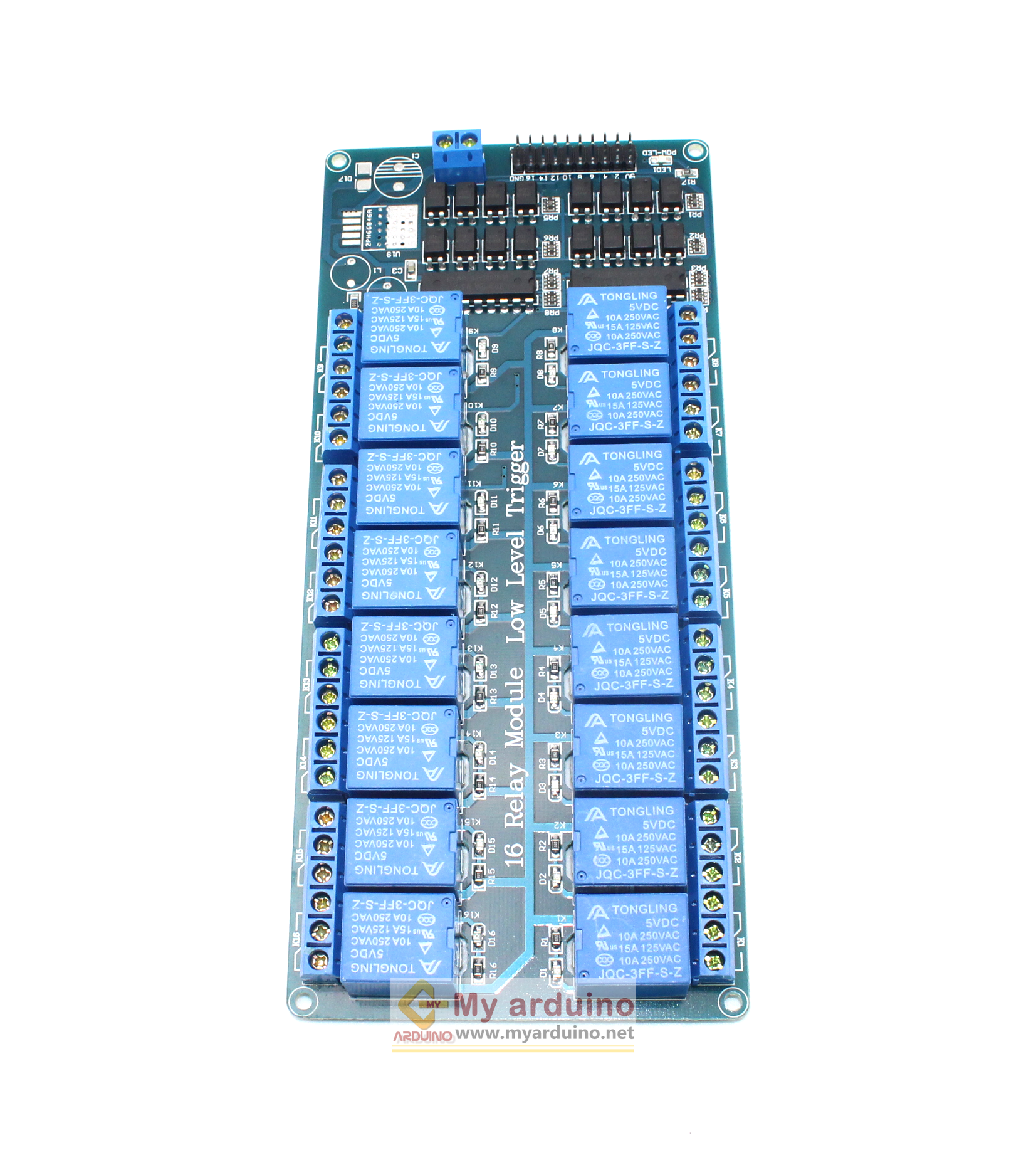 Relay Module 5V 16 Channel control Relay Module Shield โมดูลบอร์ดรีเลย์ ...