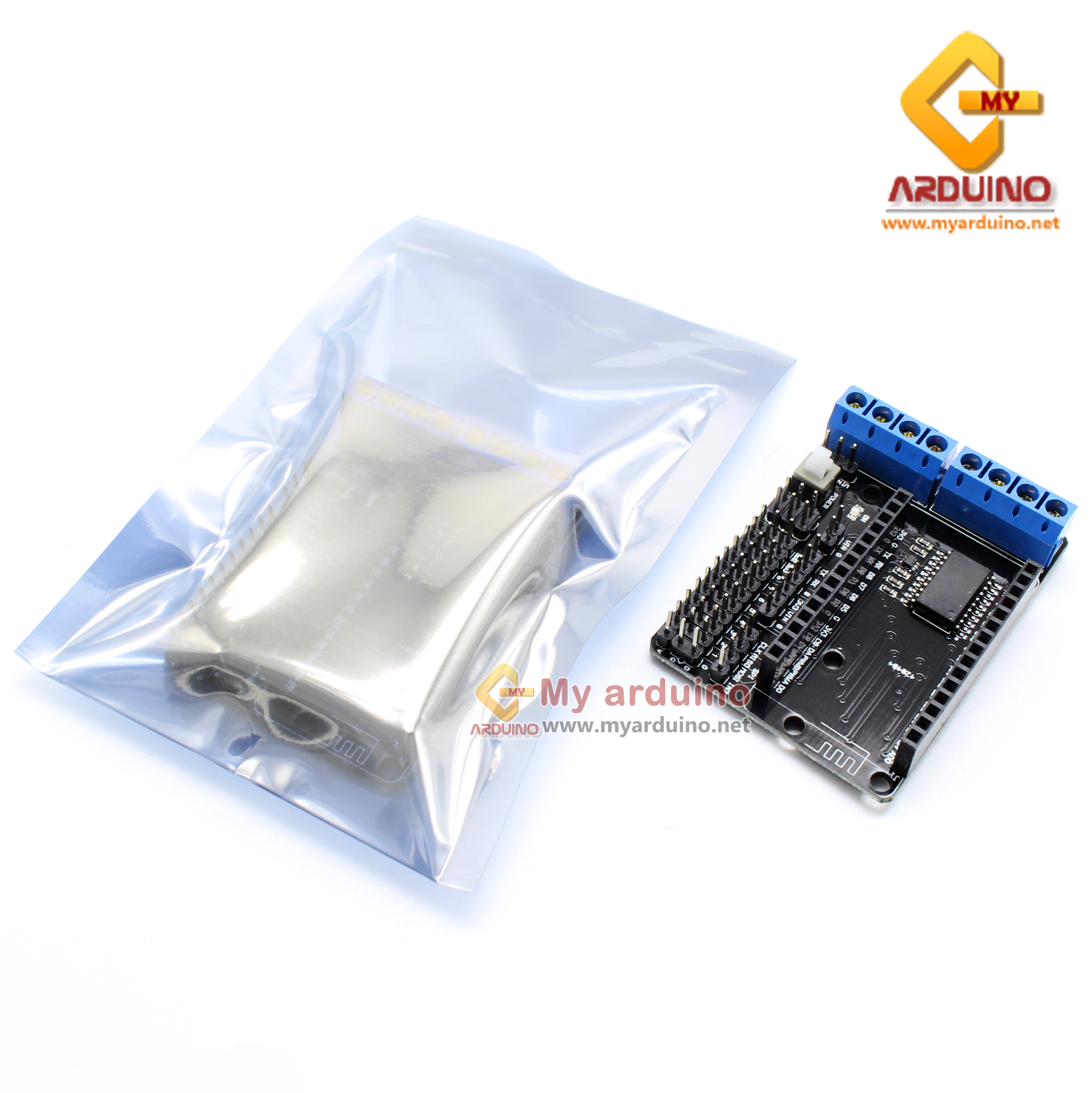 Motor Driver L293D Shield for NodeMCU V2 บอร์ดขับมอเตอร์สำหรับ ESP8266 NodeMCU V2 - ขาย Arduino ...