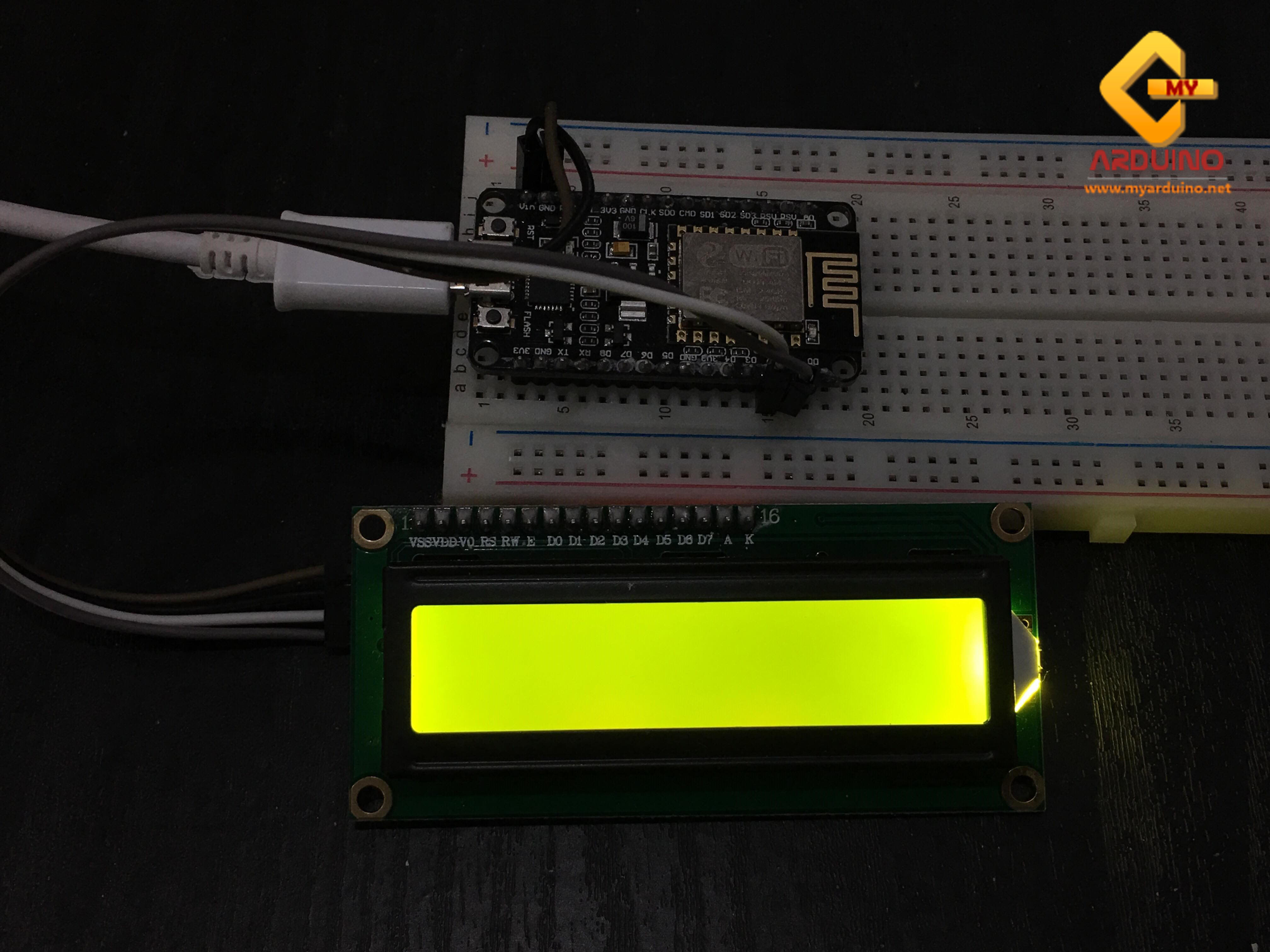 สอนใช้งาน Nodemcu Esp8266 แสดงข้อความ และ ค่า Sensor ต่างๆออกจอ Lcd 1602 แบบ I2c ขาย Arduino