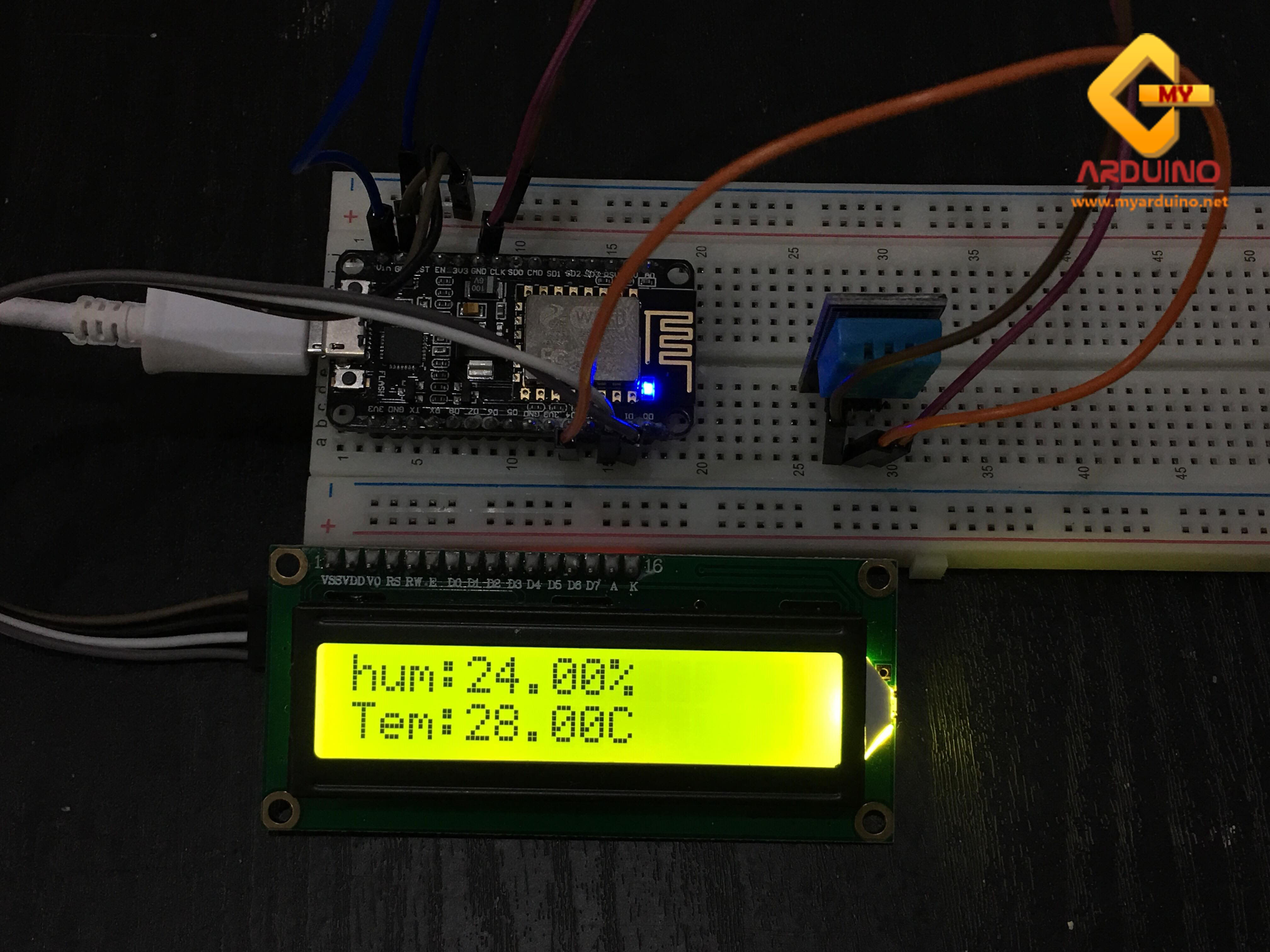 สอนใช้งาน NodeMCU ESP8266 แสดงข้อความ และ ค่า Sensor ต่างๆออกจอ LCD 1602 แบบ I2C - ขาย Arduino ...