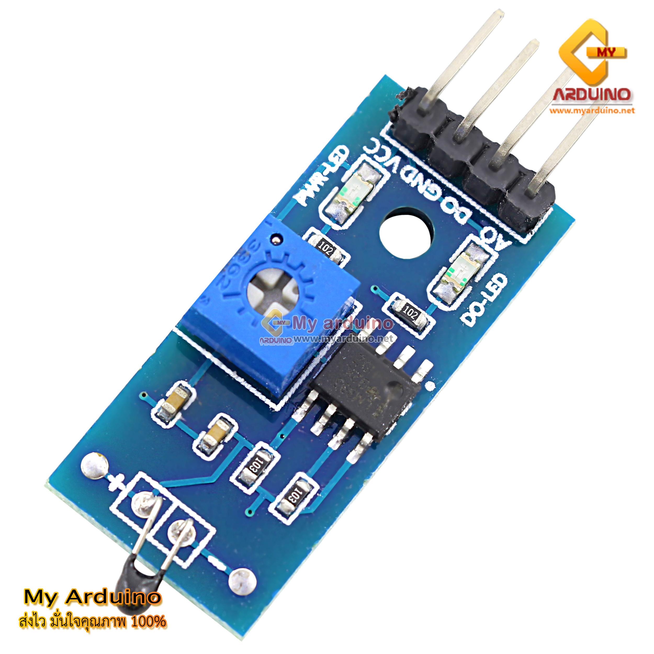 NTC Thermistor Sensor Module 4PIN เซ็นเซอร์อุณหภูมิ - ขาย Arduino ...