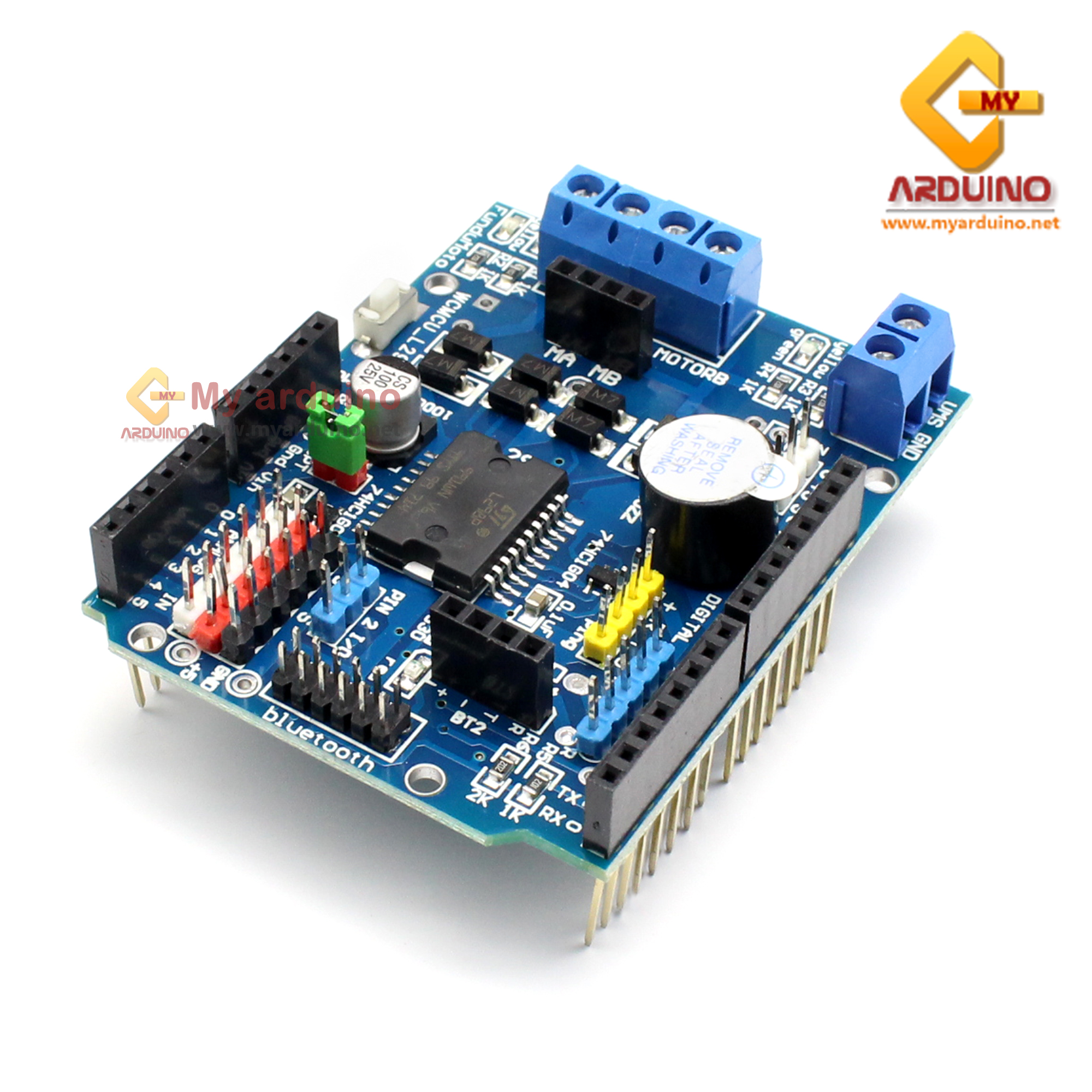 L298P 2A Motor Drive Arduino Shield - ขาย Arduino อุปกรณ์ Arduino คุณภาพดี ราคาถูก ส่งไว ส่งฟรี