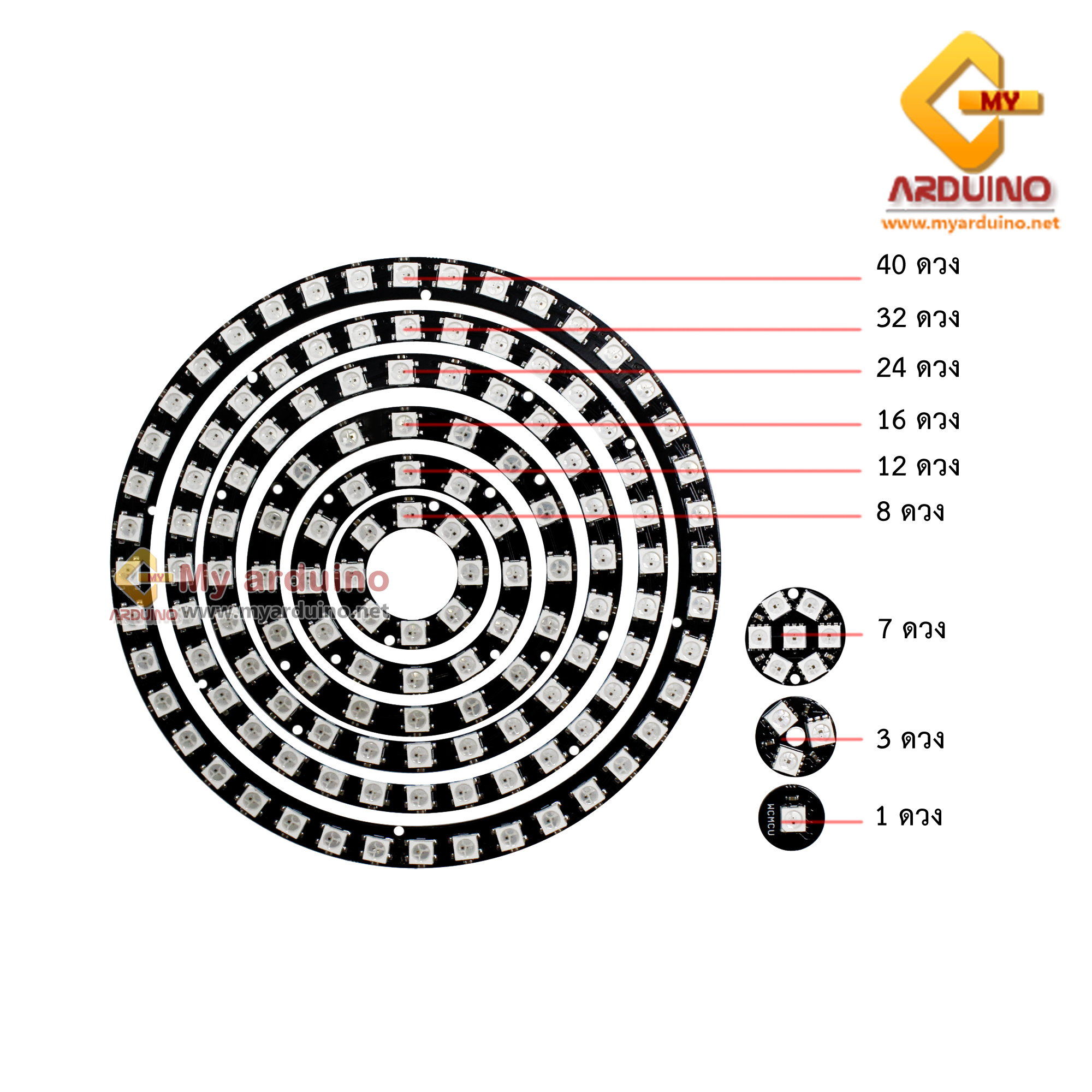 Neopixel Ring 3 ดวง Ws2812 5050 Rgb Led ขาย Arduino อุปกรณ์ Arduino