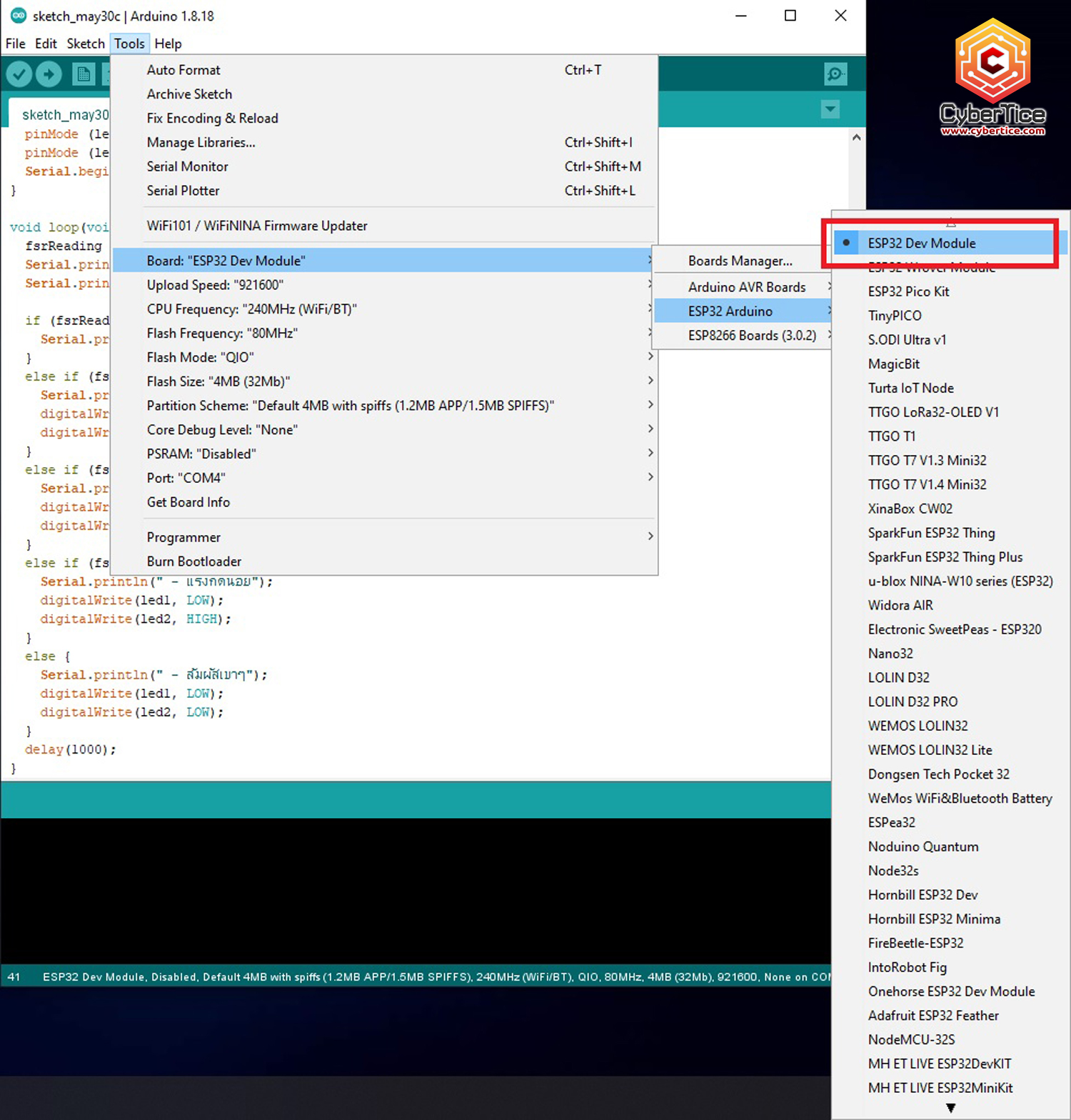 สอนใช้งาน ESP32 เซ็นเซอร์รับแรงกด Force Sensor FSR402 - ขาย Arduino ...