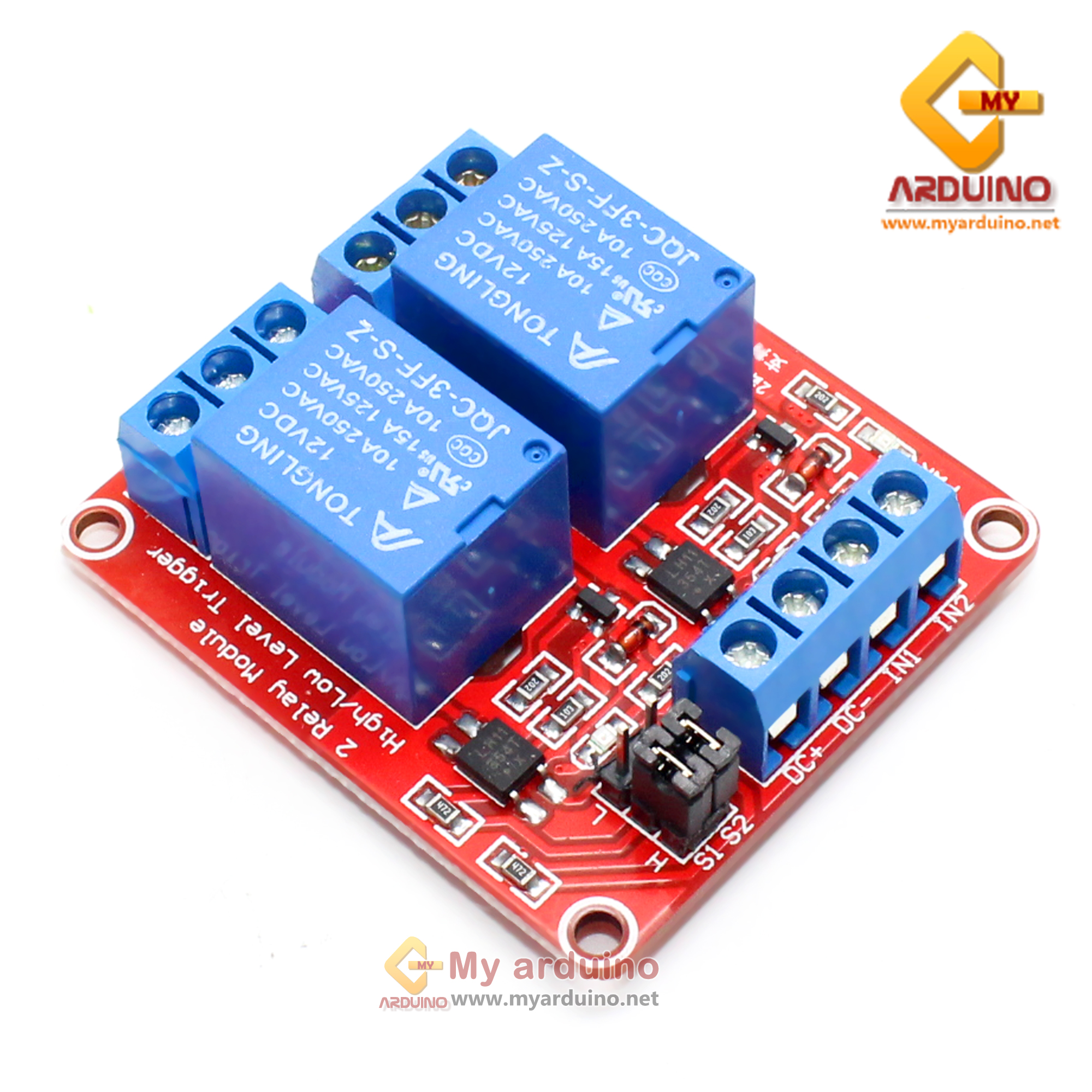 บอร์ด Relay 2ช่อง 12V Relay Module 12V 2 Channel isolation High And Low Trigger 250V/10A - ขาย ...