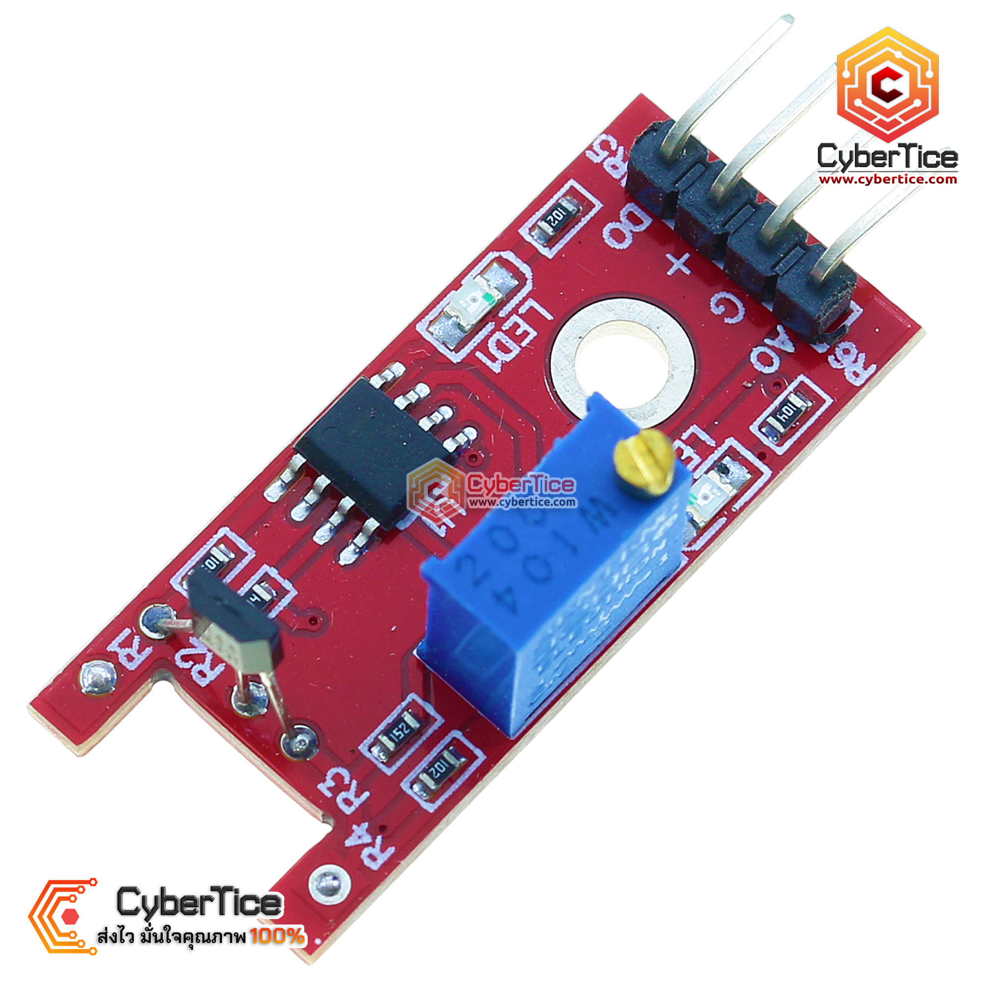 Hall Sensor Module เซ็นเซอร์ตรวจจับแม่เหล็ก 3144E KY-024 สีแดง - ขาย Arduino อุปกรณ์ Arduino ...