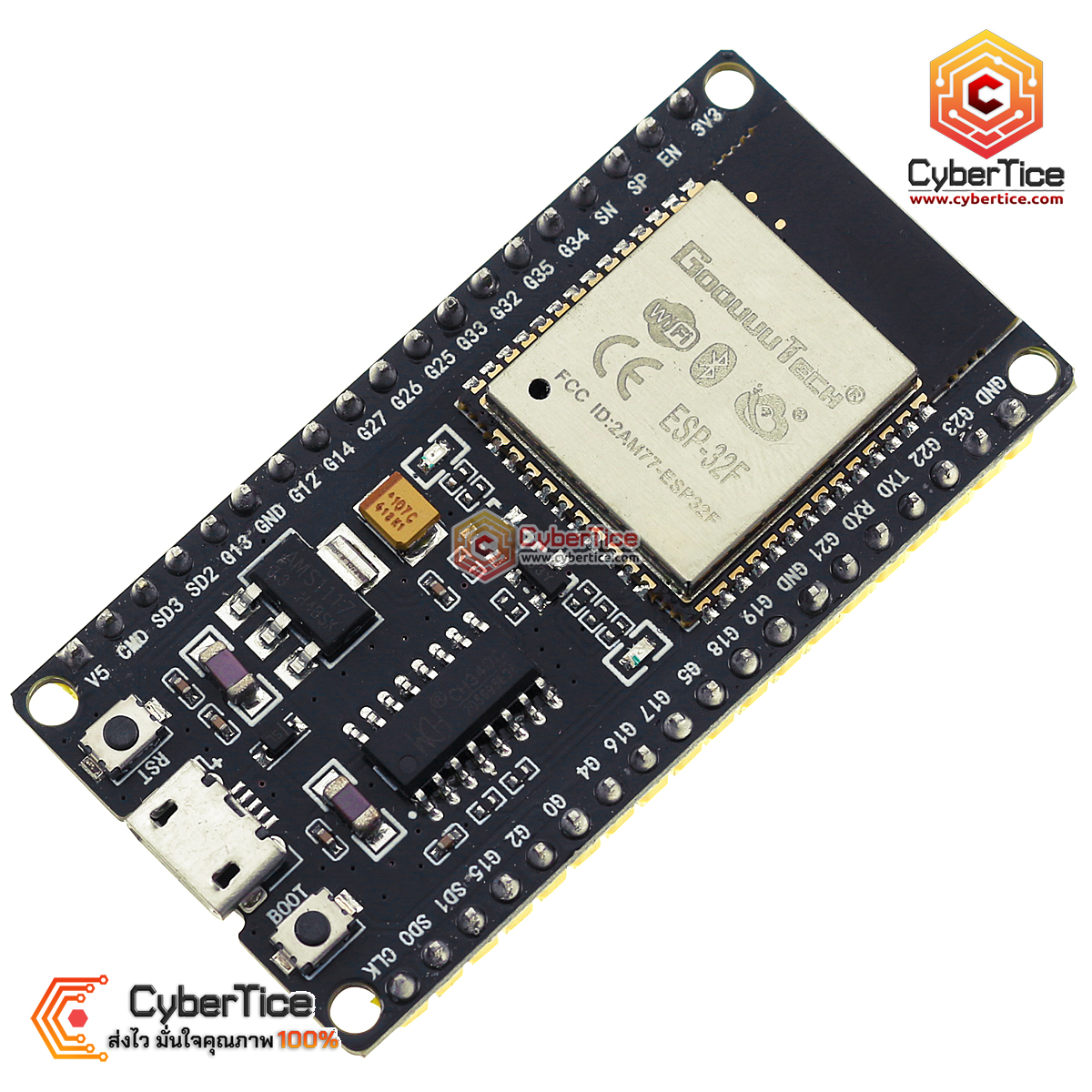 ESP32 NodeMCU ESP-WROOM-32 Wi-Fi and Bluetooth Module Dual Core Consumption 38P CH340 - ขาย ...