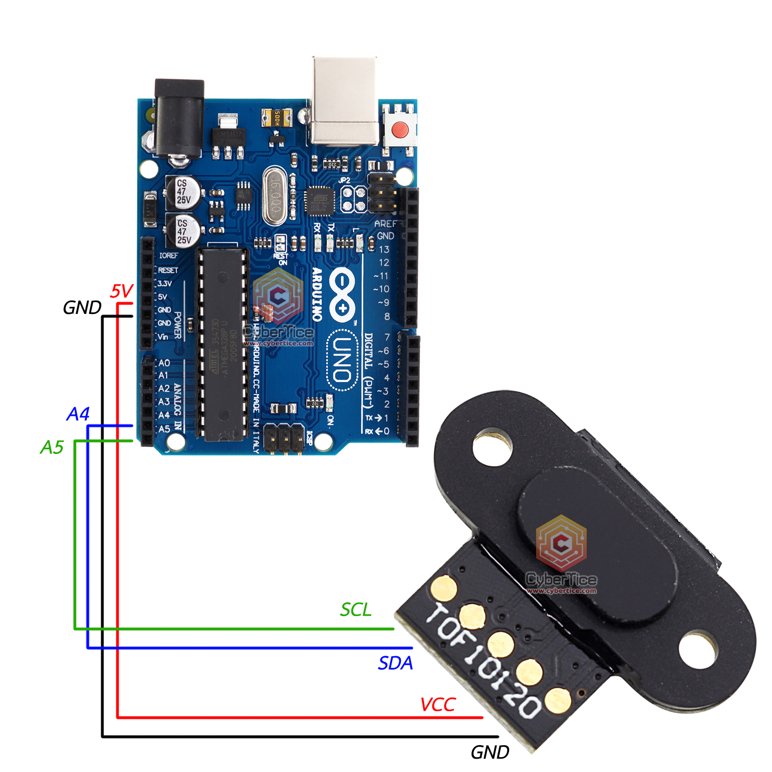 สอนใช้งาน Arduino เซ็นเซอร์วัดระยะทางด้วยเลเซอร์ ToF laser ranging sensor module TOF10120 ระยะ ...