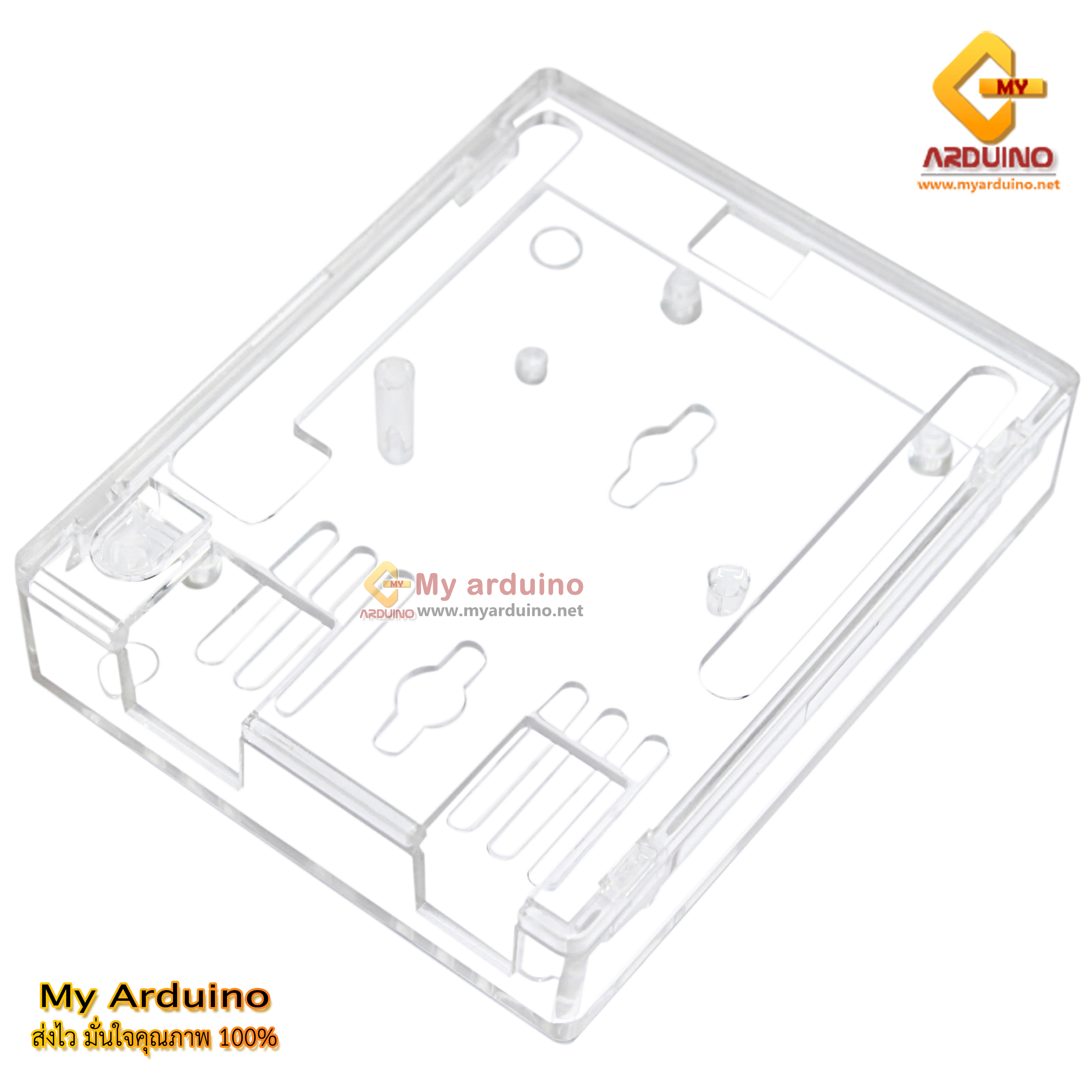 Arduino Uno R3 Acrylic Case Box กล่องพลาสติกแบบใส สำหรับ Arduino Uno Case V2 ขาย Arduino
