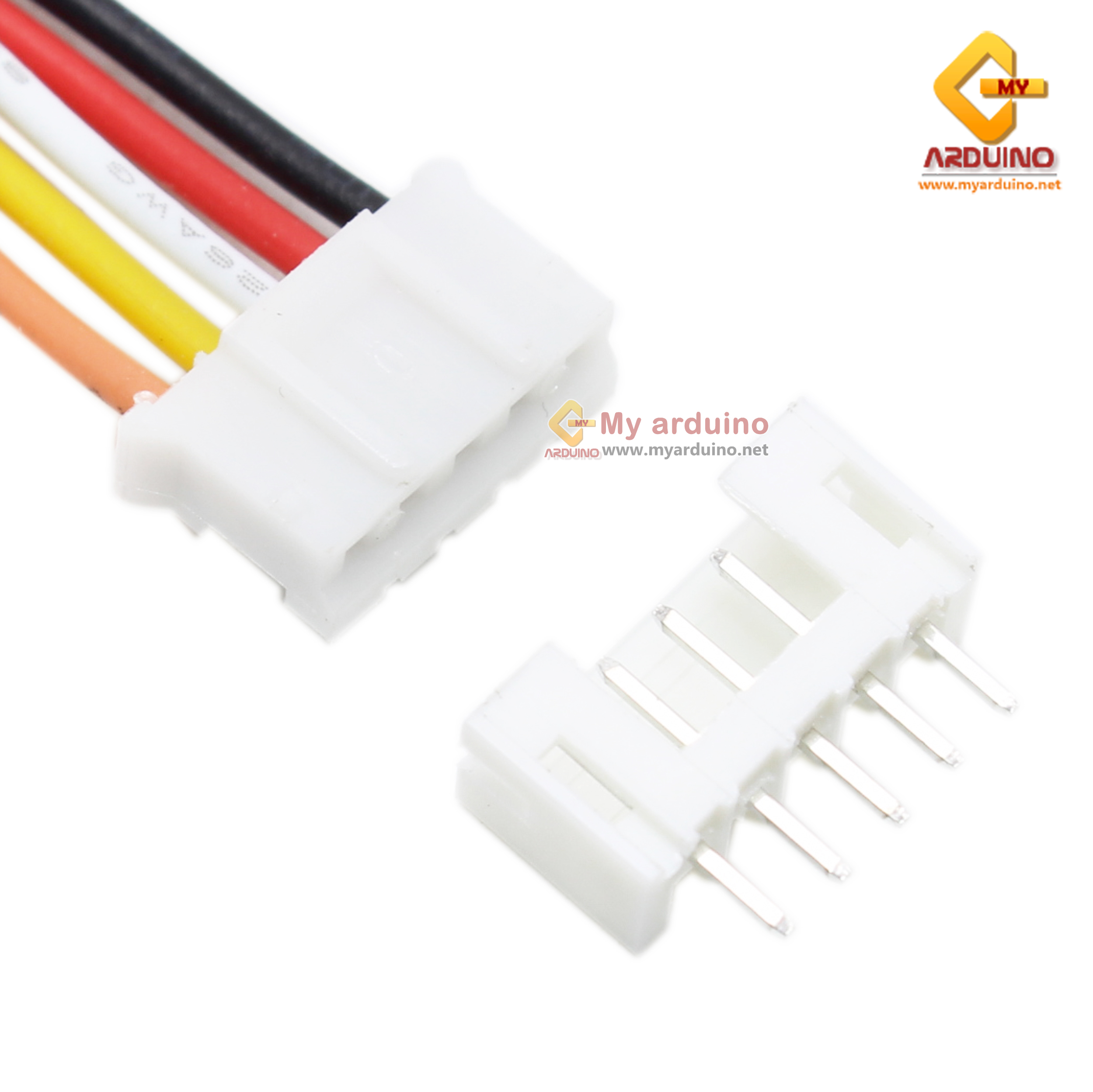 PH2.0 cable connector 2.0mm 5p ขั้วต่อคอนเน็กเตอร์ ตัวผู้พร้อมสายไฟยาว 10cm - ขาย Arduino ...