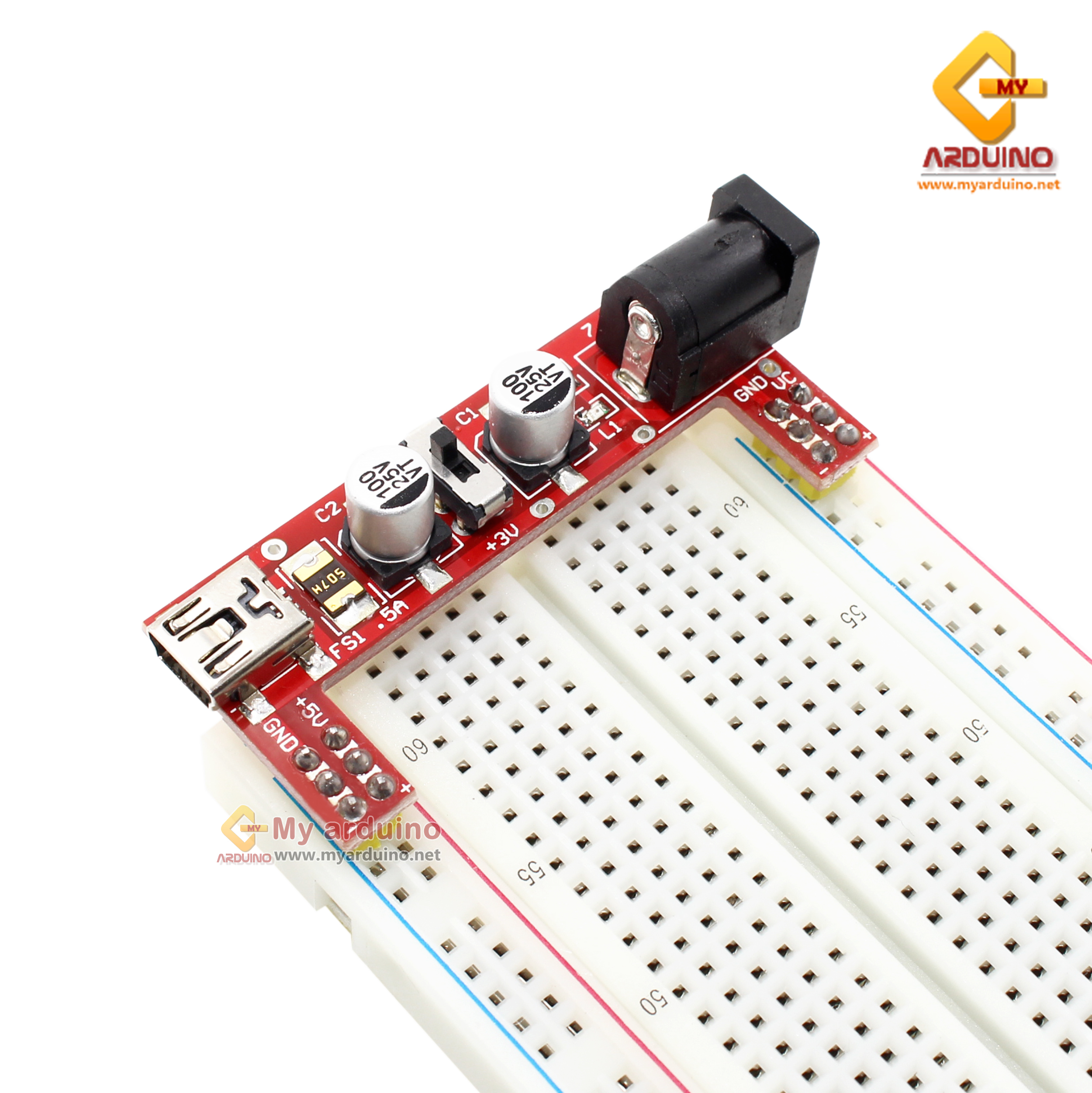 โมดูลแปลงไฟ 5V 3.3V Breadboard Power Supply Module 2-way 5V/3.3V - ขาย ...
